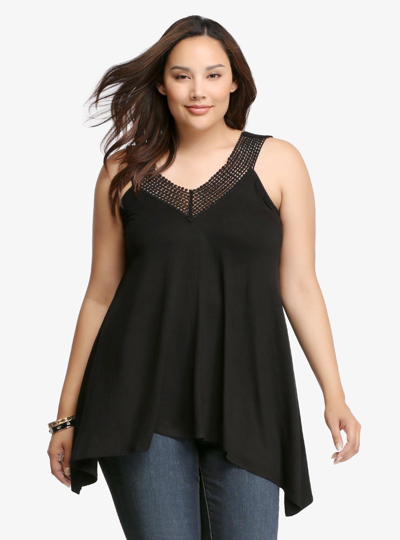 Plus Size - Crochet Trimmed Tank Top - Torrid