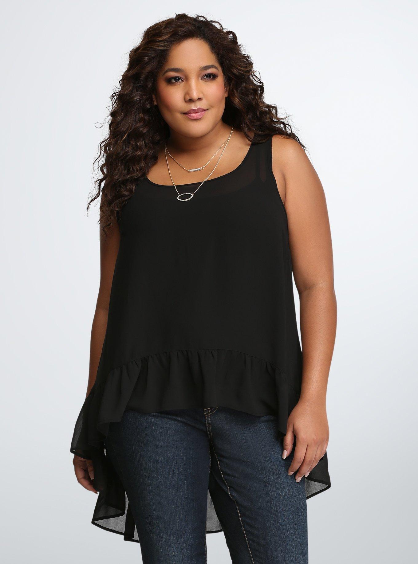 Plus Size - Hi-Lo Ruffle Tank Top - Torrid