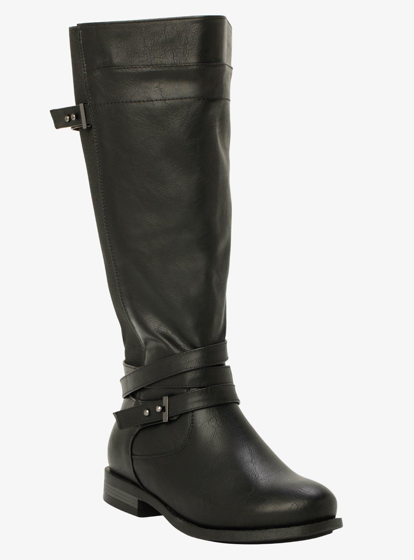 Plus Size - Multi Strap Gore Tall Boots (Wide Width) - Torrid