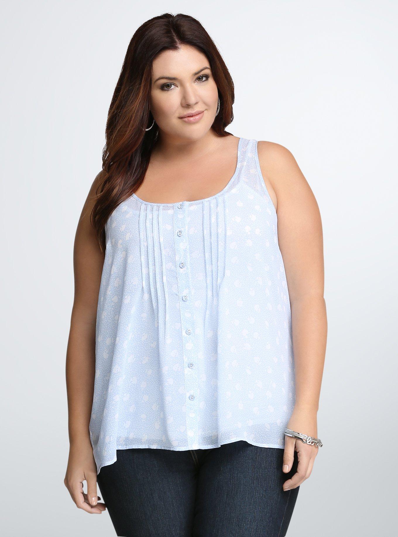 Plus Size - Floral Chiffon Tank Top - Torrid