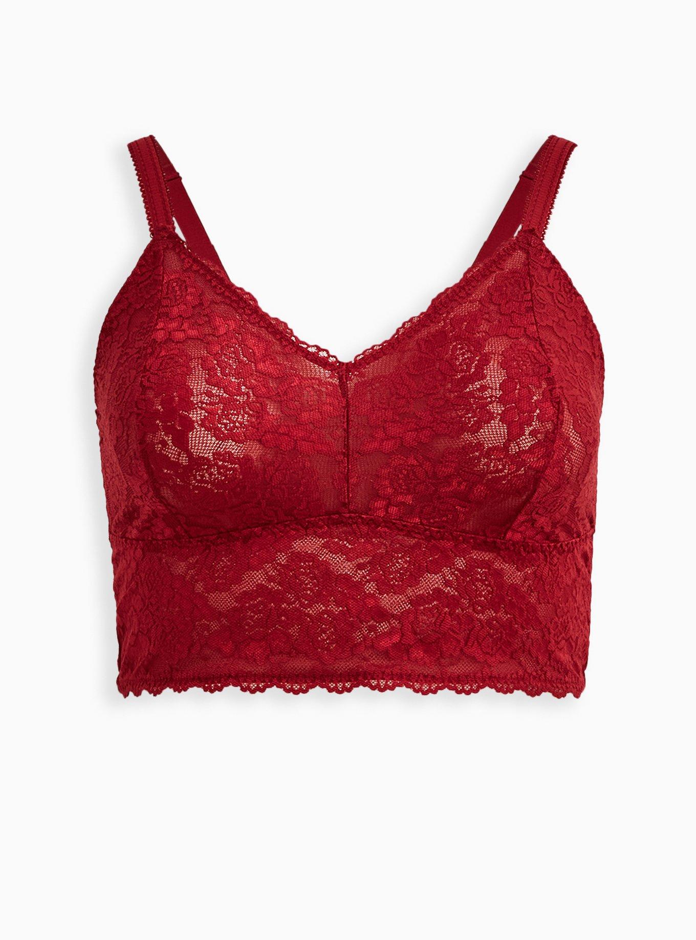 Plus Size - Unlined Lace Crop Bralette - Torrid