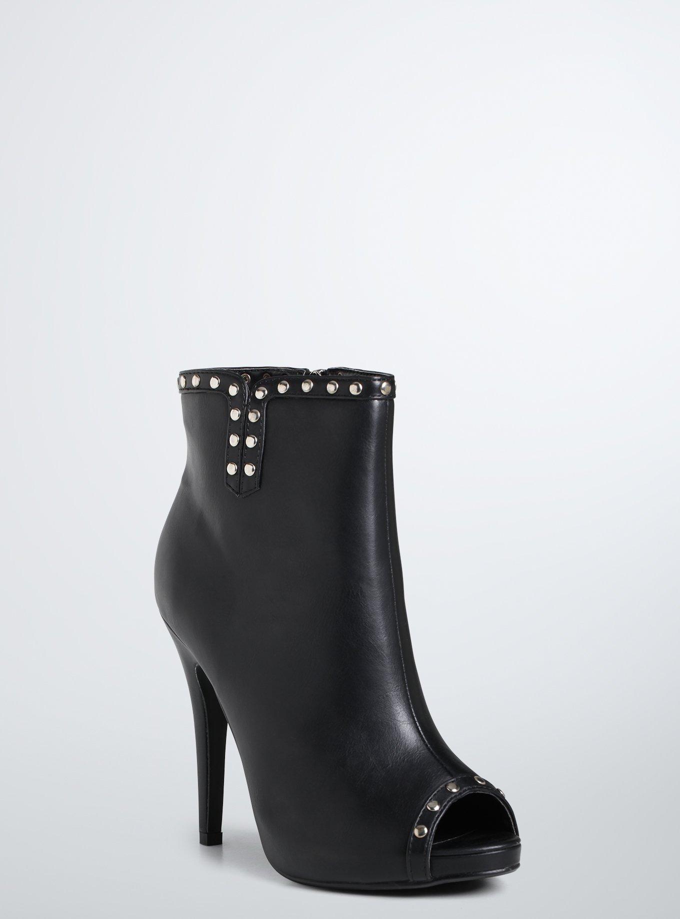 Plus Size - Stud Heel Booties (Wide Width) - Torrid