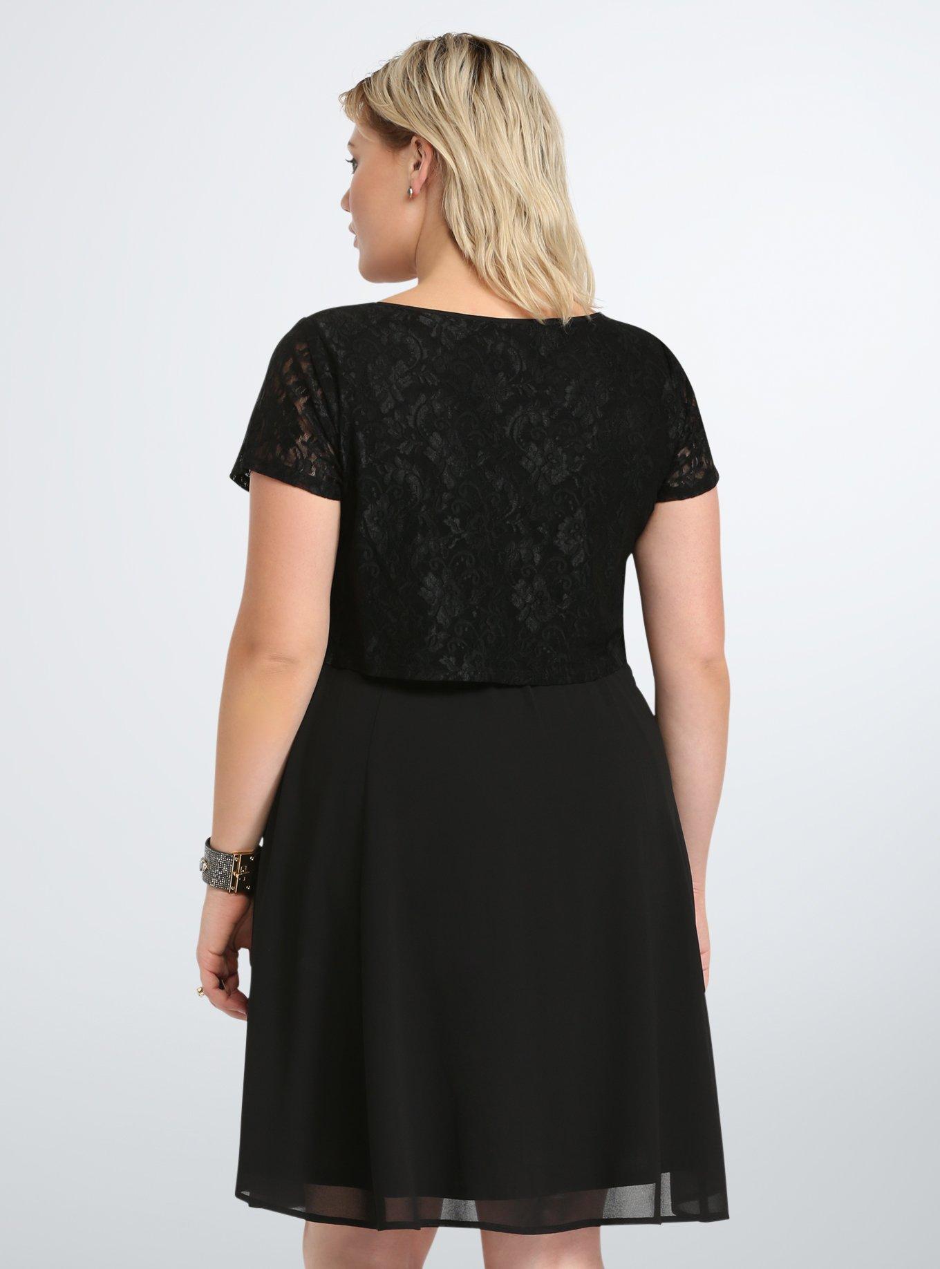Plus Size - Lace Twofer Dress - Torrid