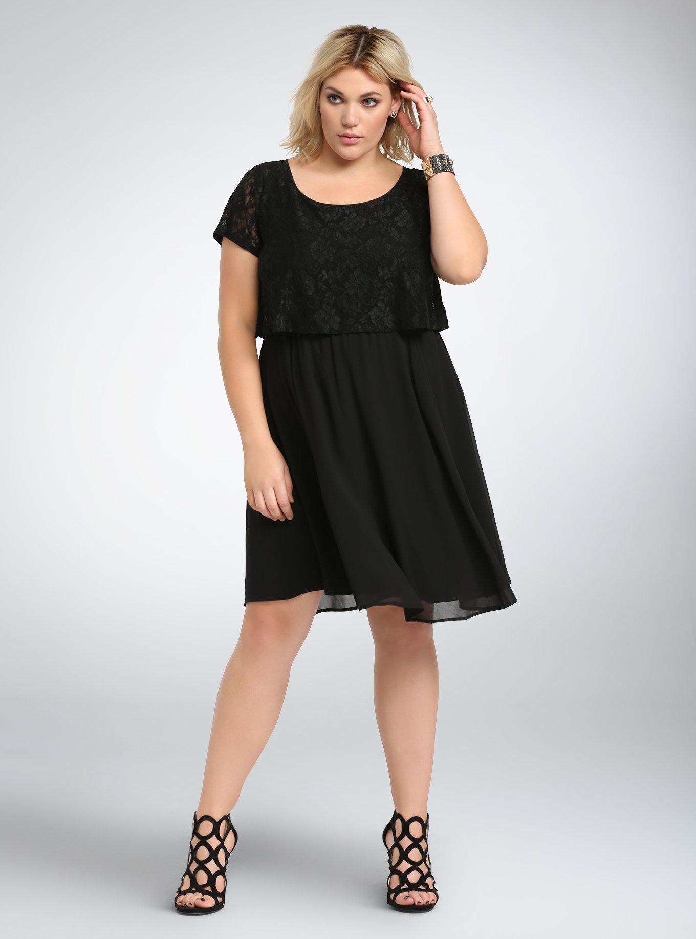 Plus Size - Lace Twofer Dress - Torrid