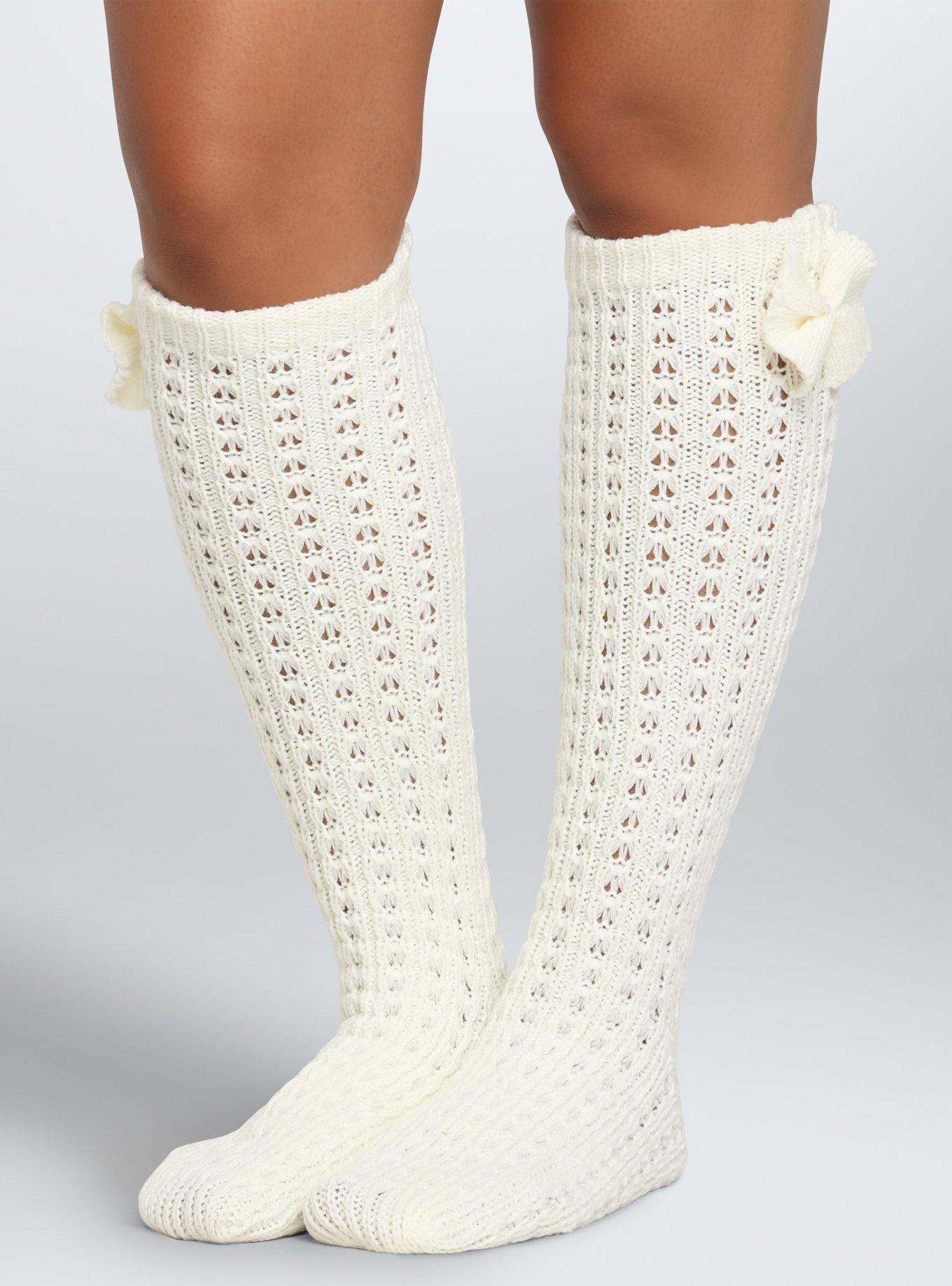 Plus Size - Chunky Knee-High Bow Socks - Torrid