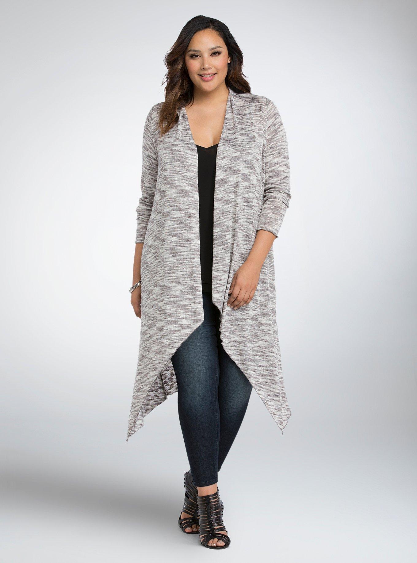 Plus Size - Knit Sharkbite Duster - Torrid