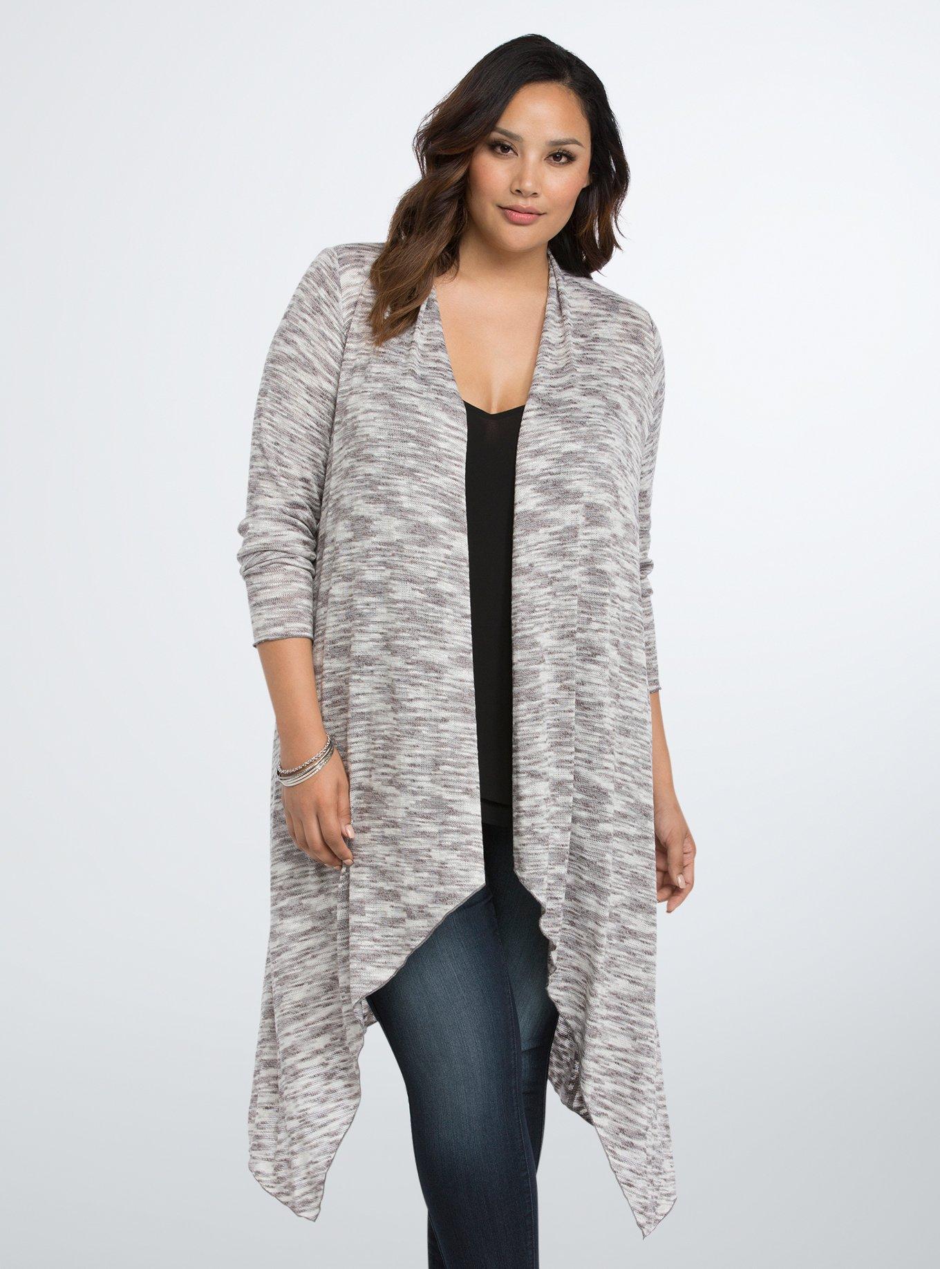Plus Size - Knit Sharkbite Duster - Torrid