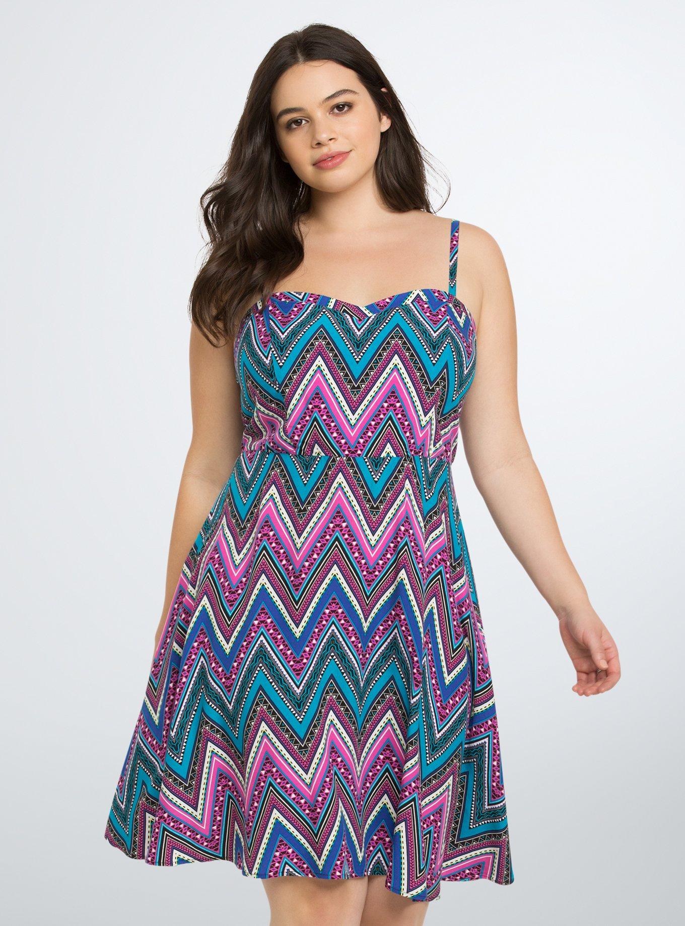 Plus Size - Multi Chevron Challis Sundress - Torrid