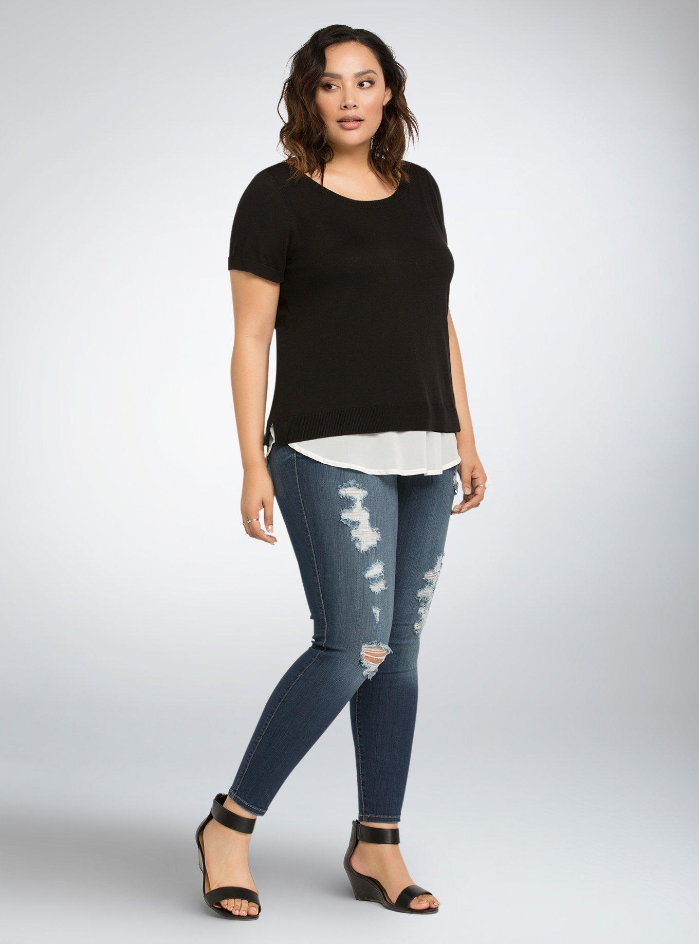 Plus Size - Torrid High-Rise Premium Stretch Ultra Skinny Jeans ...
