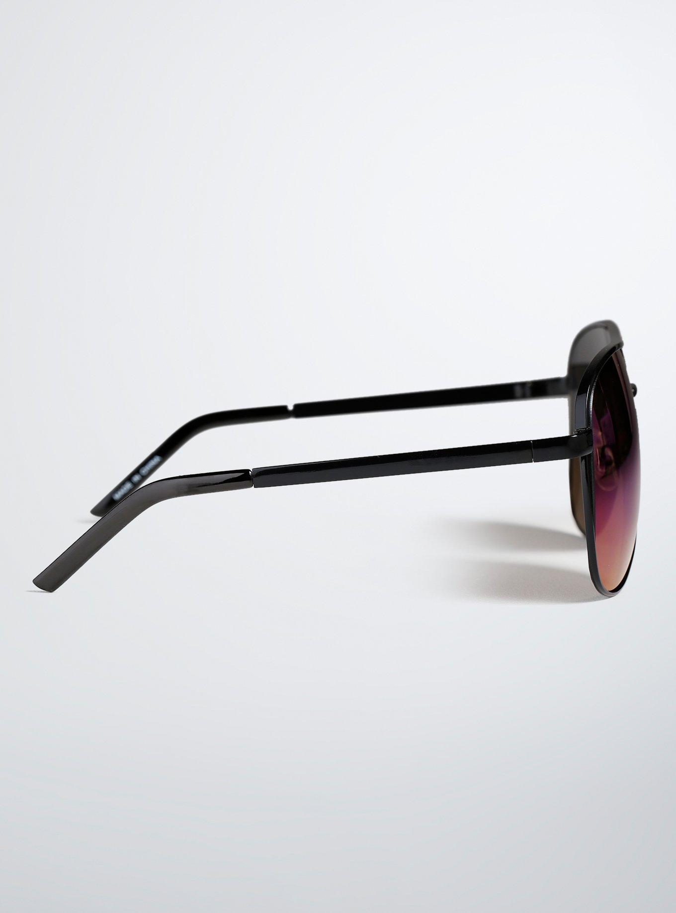 Plus Size - Reflective Aviator Sunglasses - Torrid