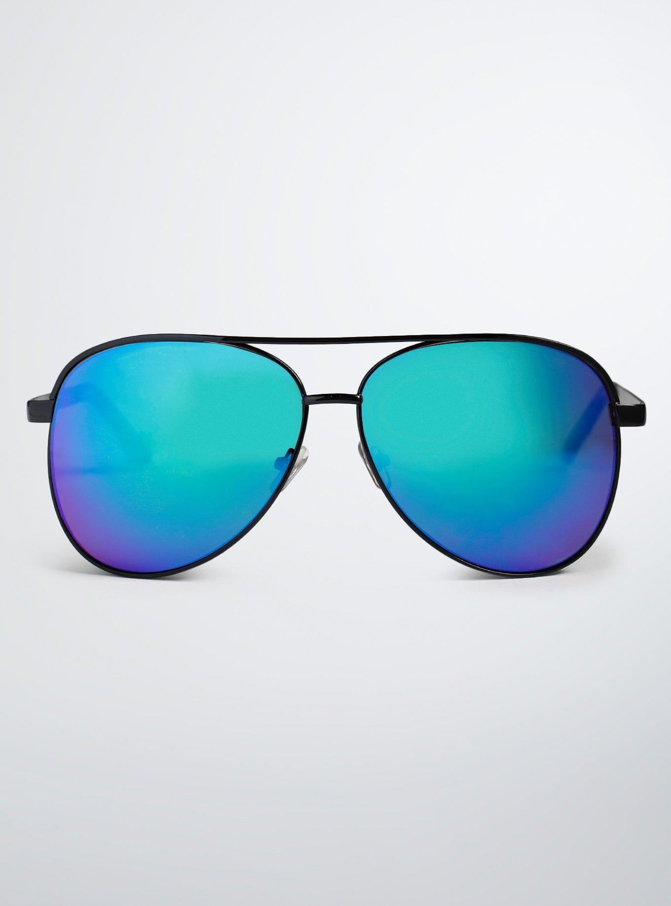 Plus Size - Reflective Aviator Sunglasses - Torrid