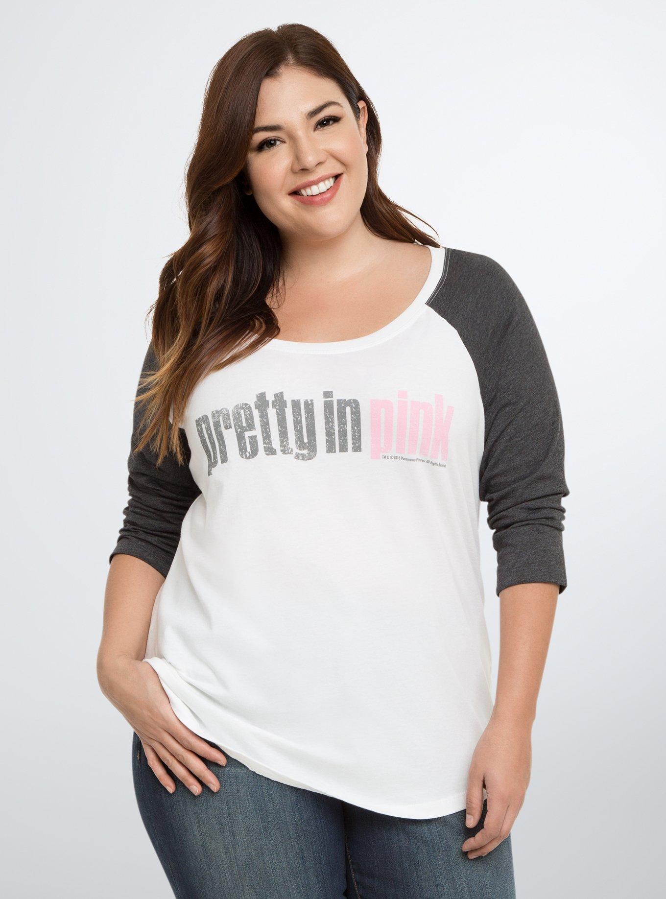 Plus Size - Pretty in Pink Raglan Tee - Torrid