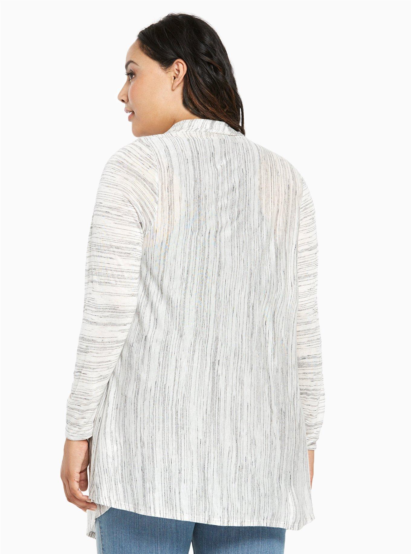 Plus Size - Space Dye Drape Cardigan - Torrid