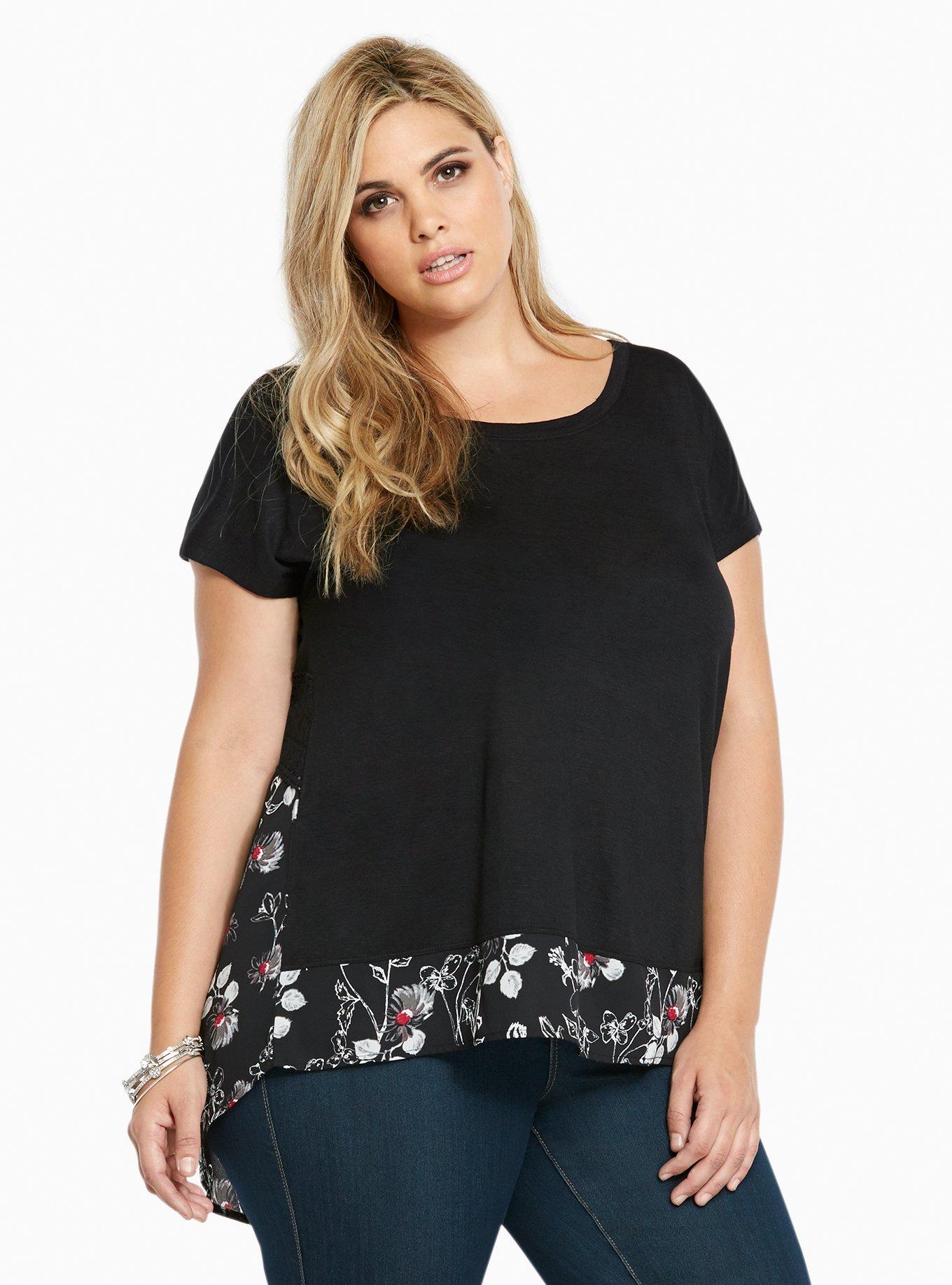 Plus Size - Floral Back Dolman Top - Torrid