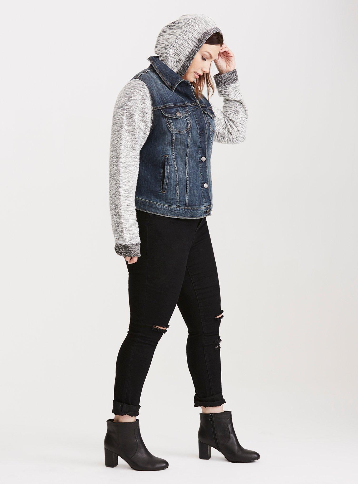 Plus Size - Denim French Terry Jacket - Torrid