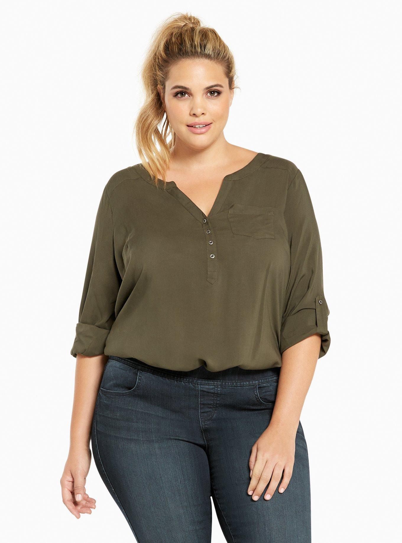 Plus Size - Challis Pullover Top - Torrid