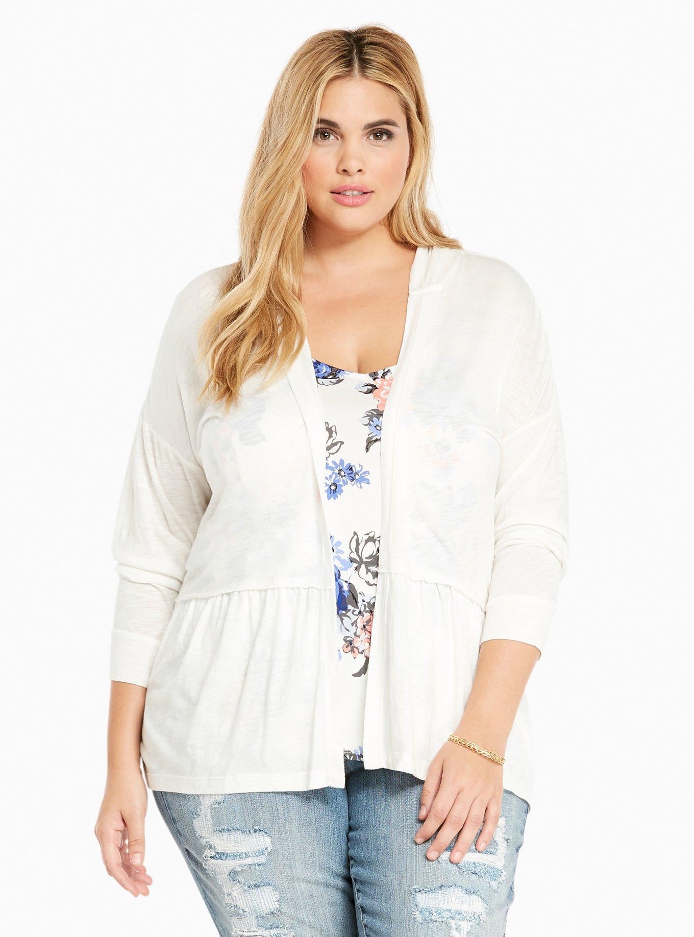Plus Size - Draped Open Front Cardigan - Torrid