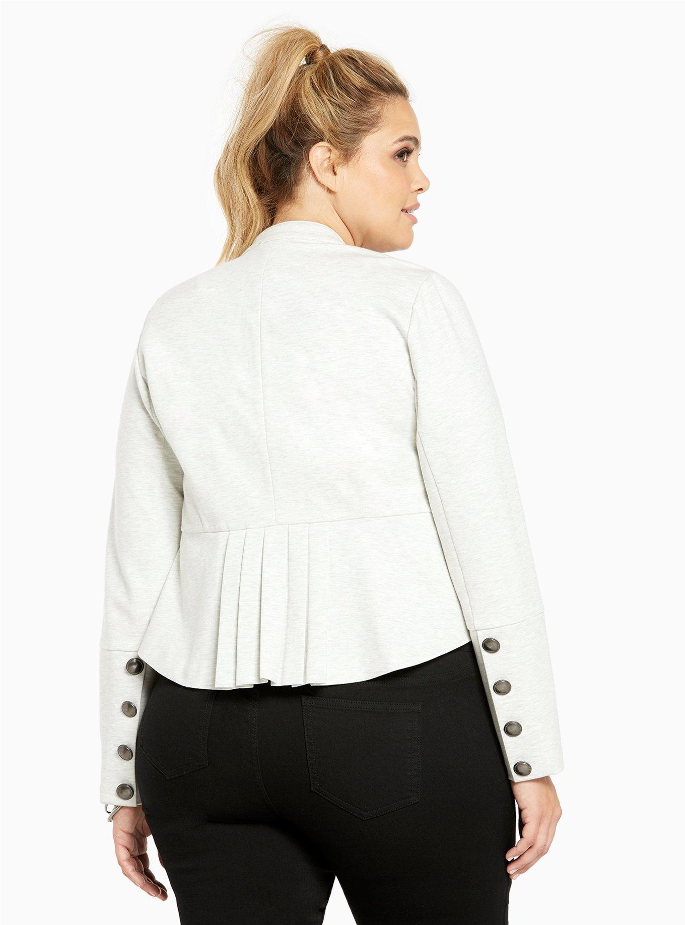 Plus Size - Ponte Military Jacket - Torrid