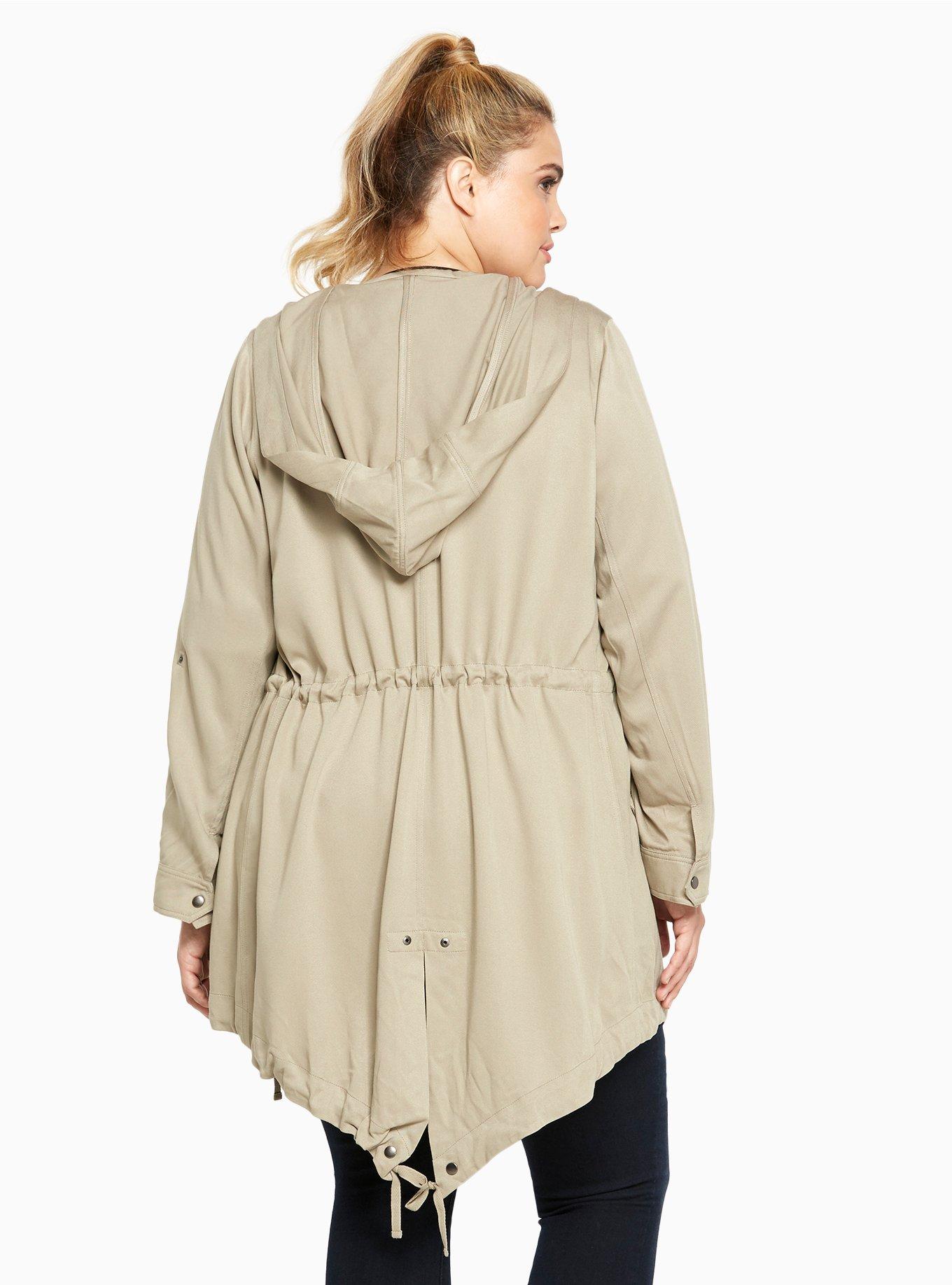 Plus Size - Drape Front Hooded Anorak - Torrid
