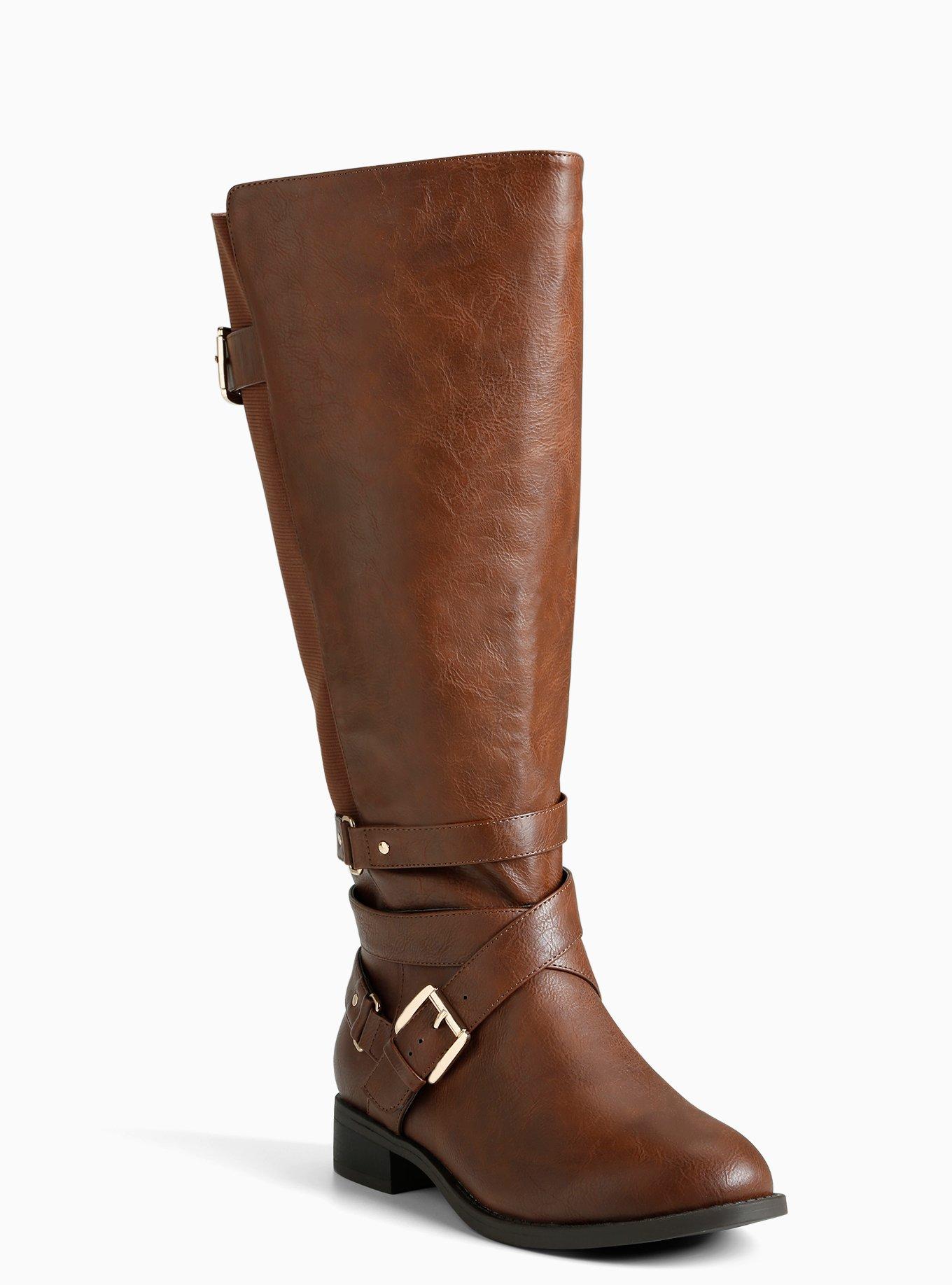 Plus Size - Multi Strap Tall Boots (Wide Width and Extended Wide Calf ...