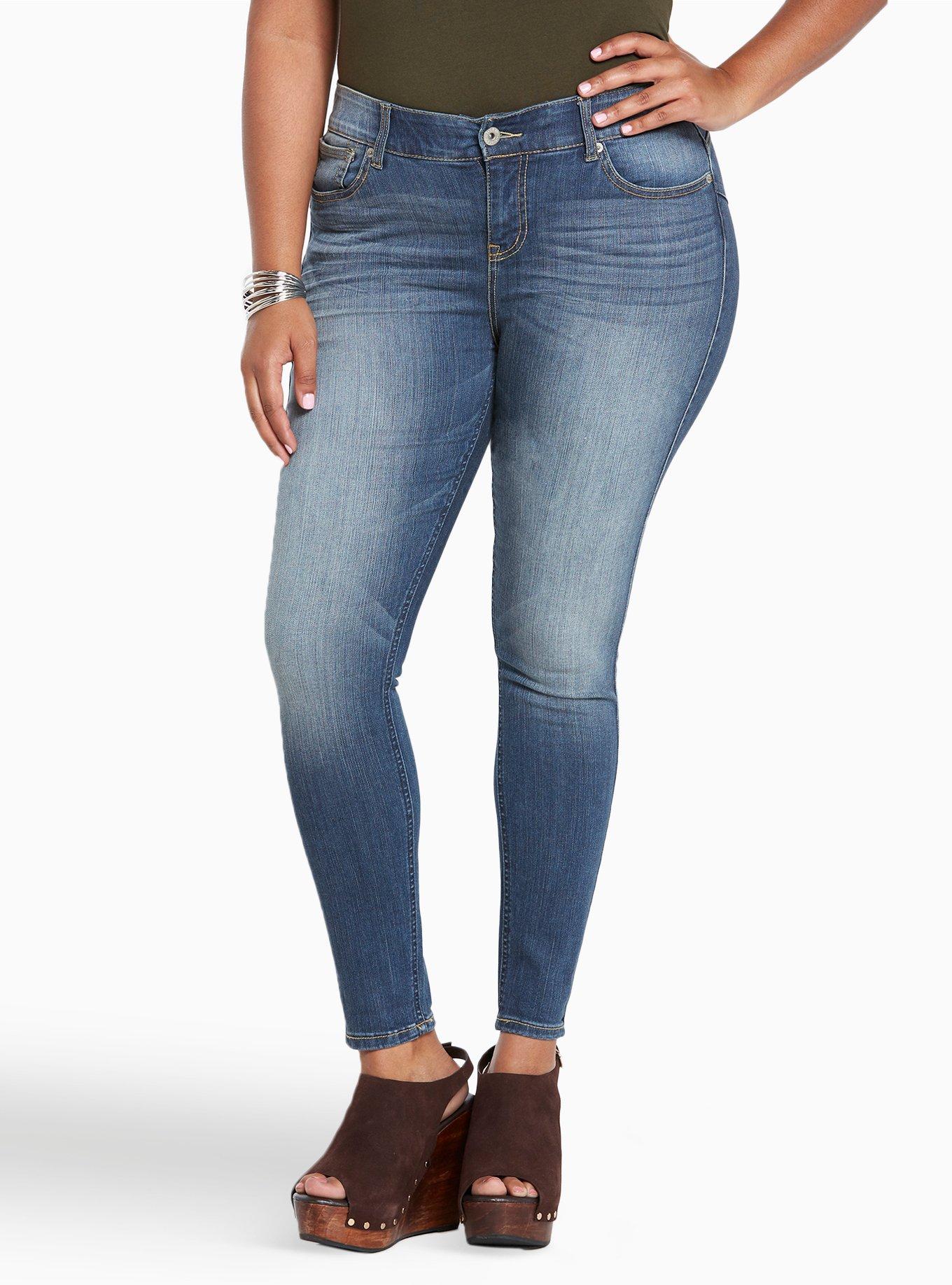 Plus Size - Premium Stretch Bombshell Skinny Jeans - Medium Wash - Torrid