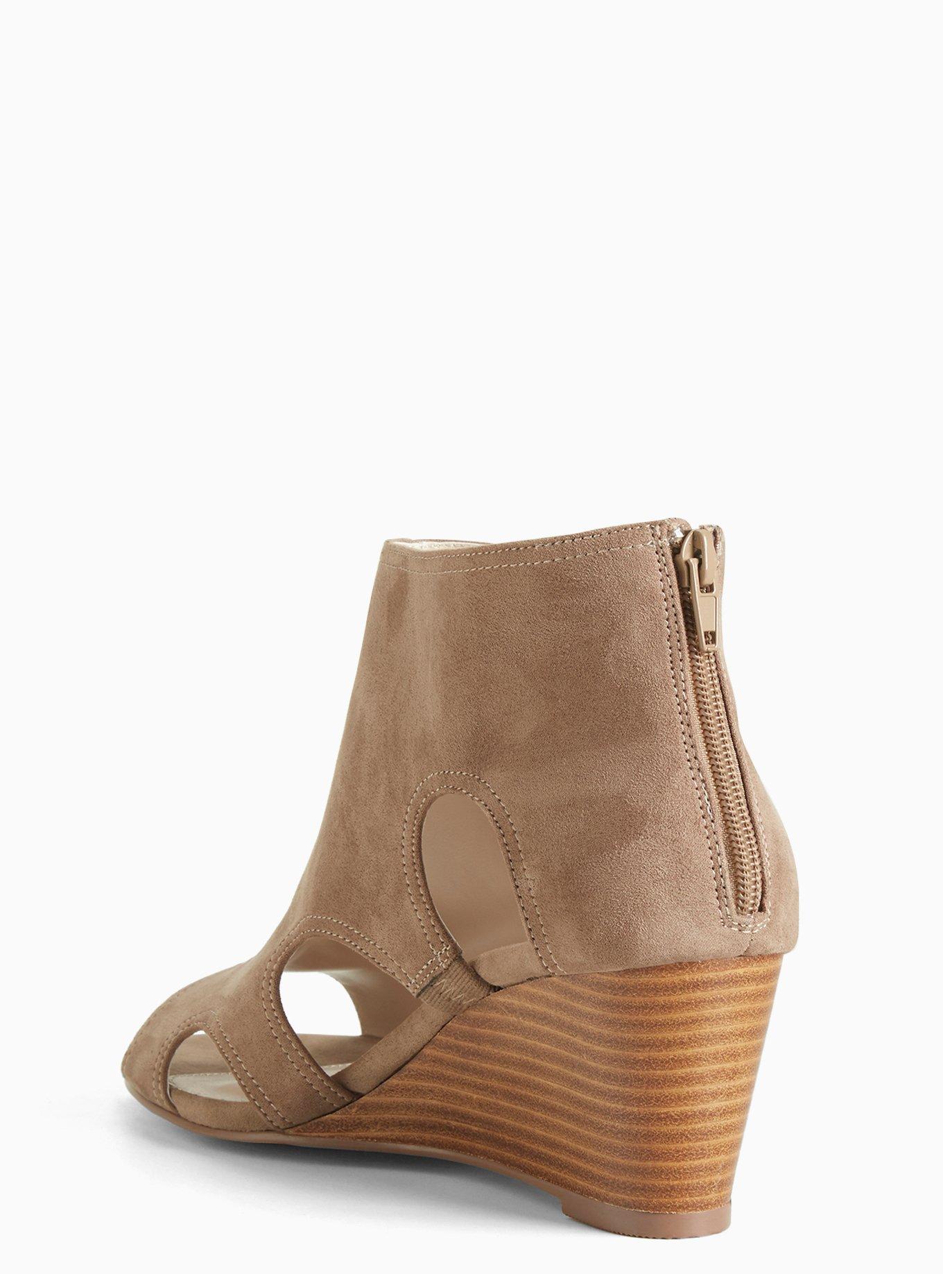Plus Size - Cutout Peep Toe Wedges (Wide Width) - Torrid