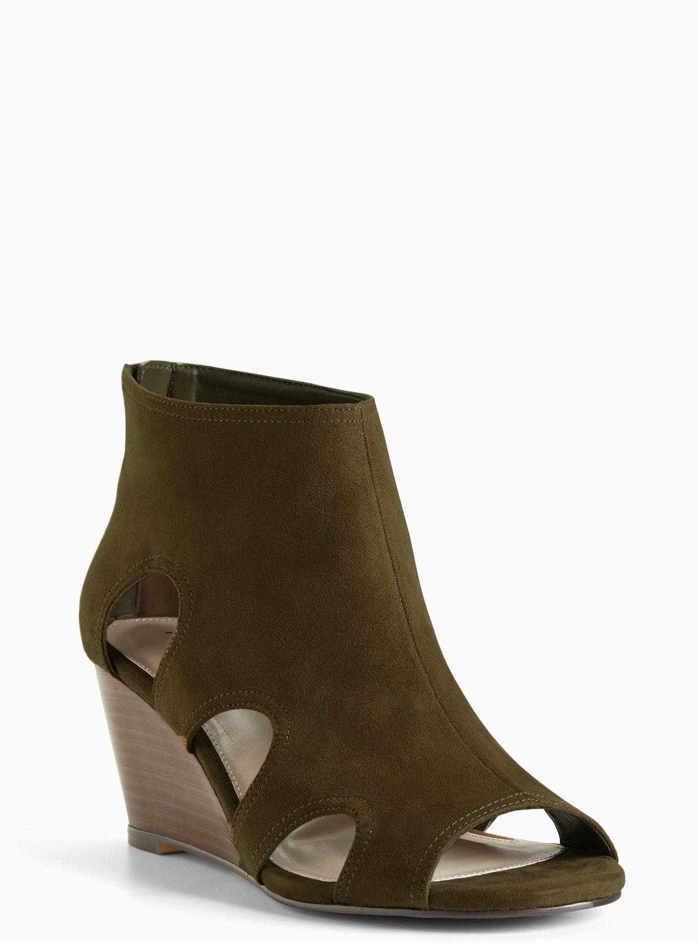 Plus Size - Cutout Peep Toe Wedges (Wide Width) - Torrid