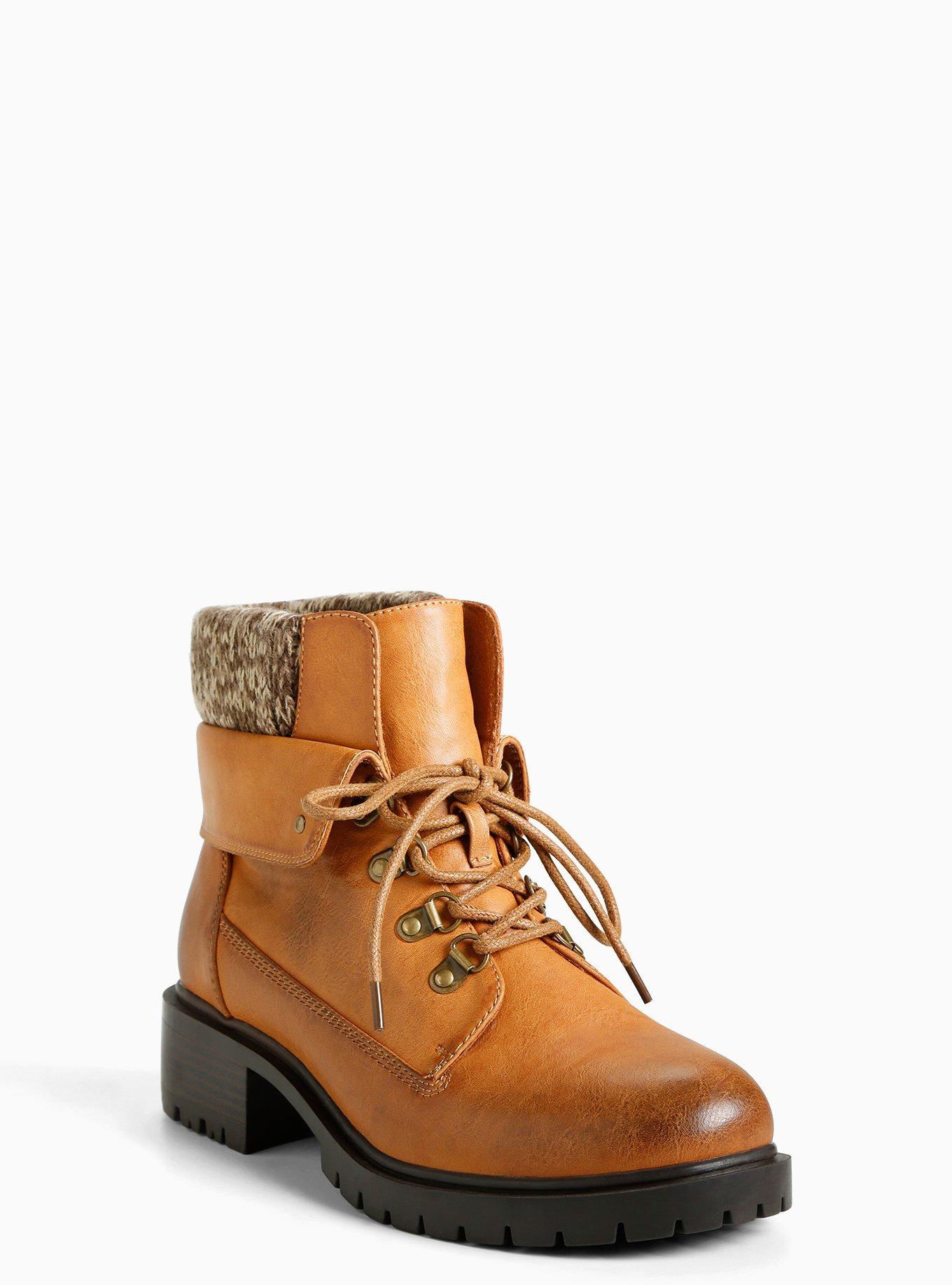 Plus Size - Sweater Top Hiker Boots (Wide Width) - Torrid