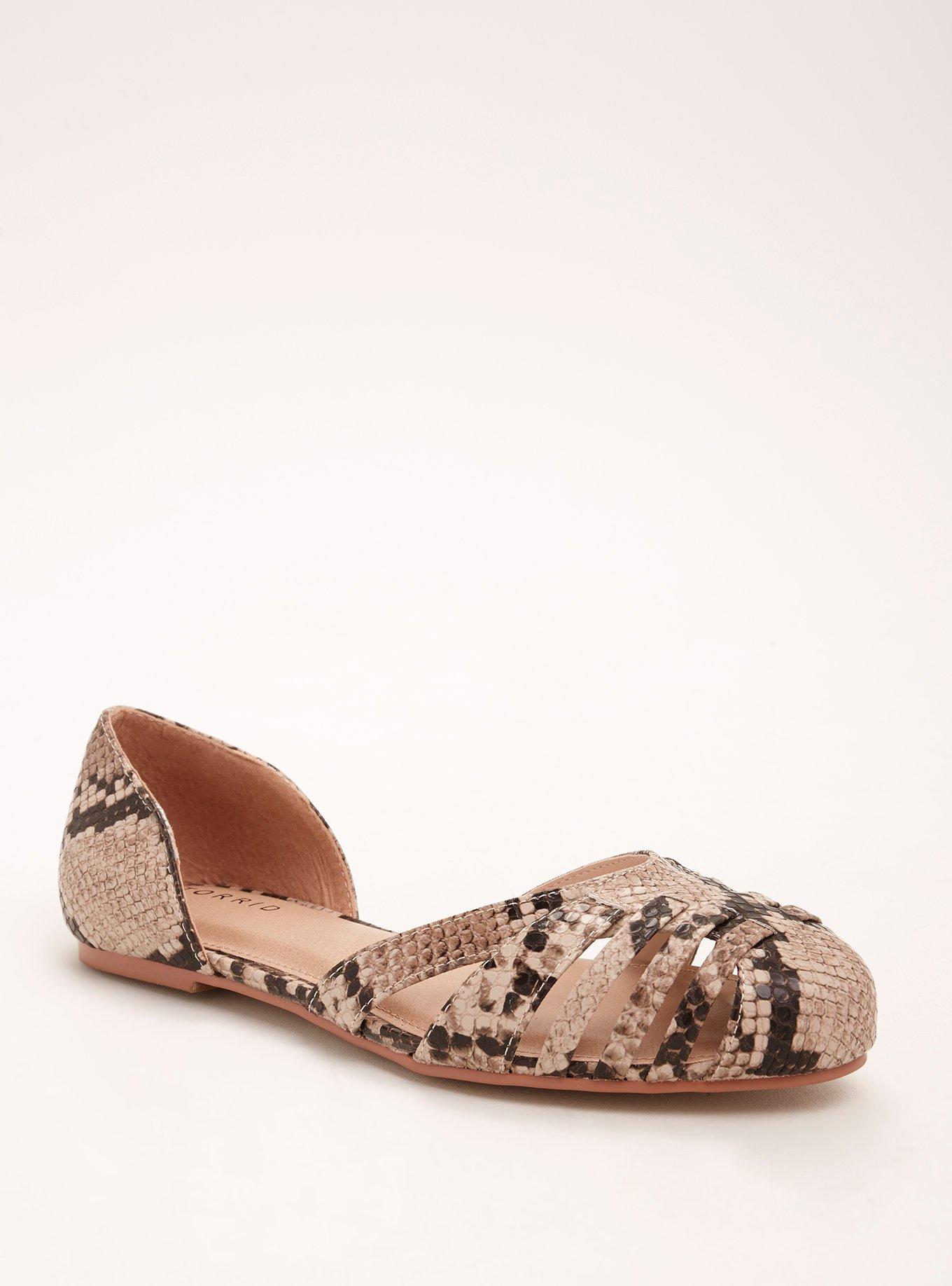 Plus Size - Snake Cutout D'Orsay Flats (Wide Width) - Torrid