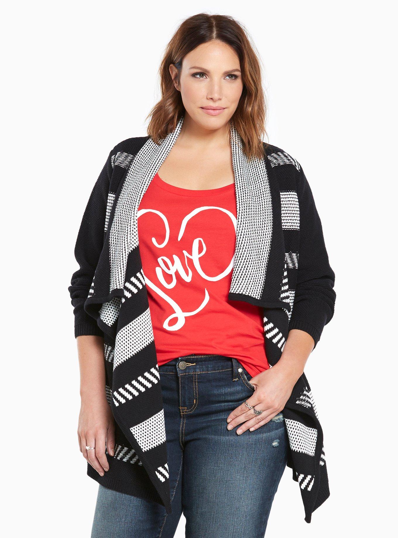 Plus Size - Love Heart Slub Scoop Tee - Torrid