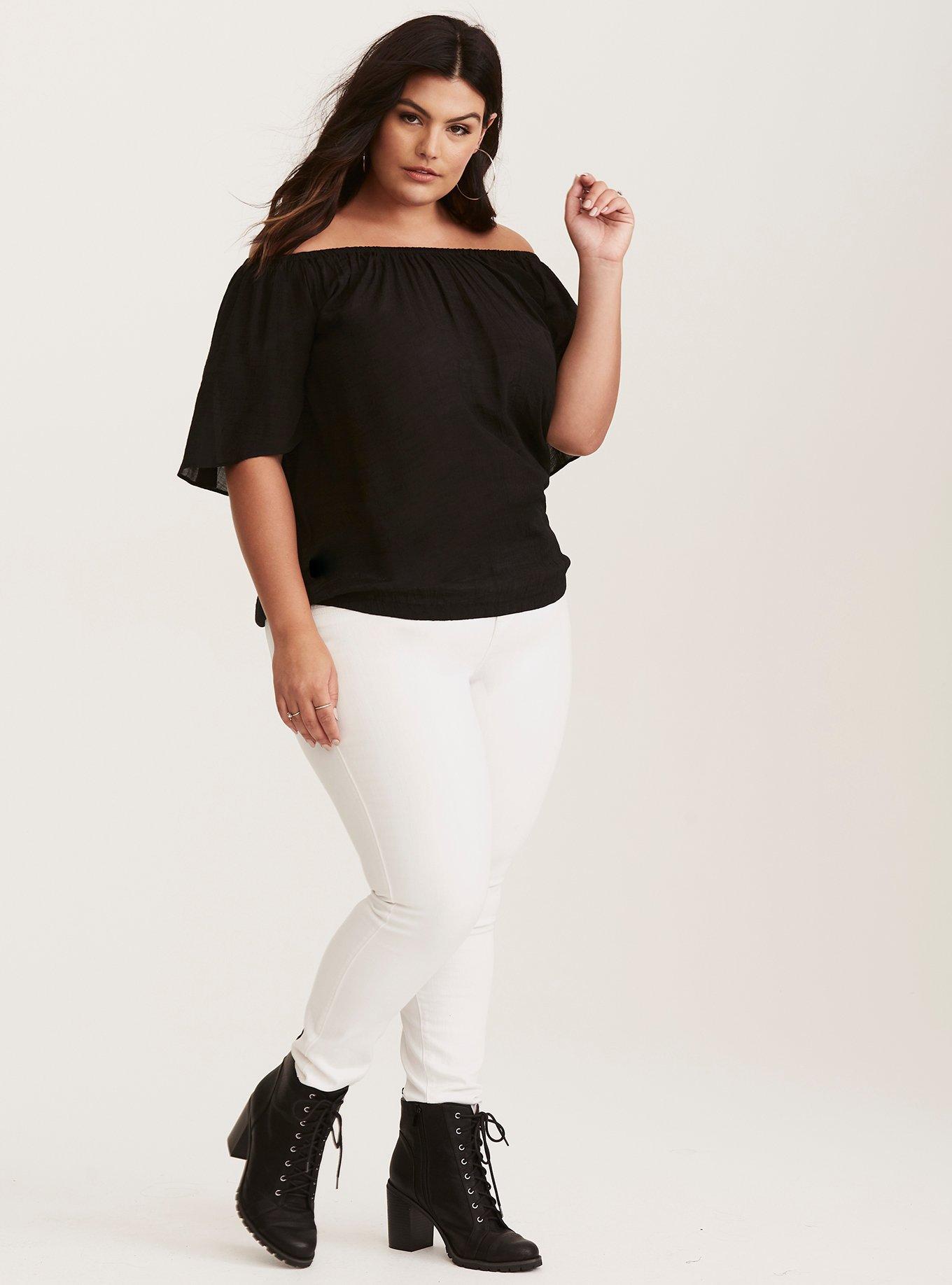 Plus Size - Flutter Sleeve Banded Bottom Top - Torrid