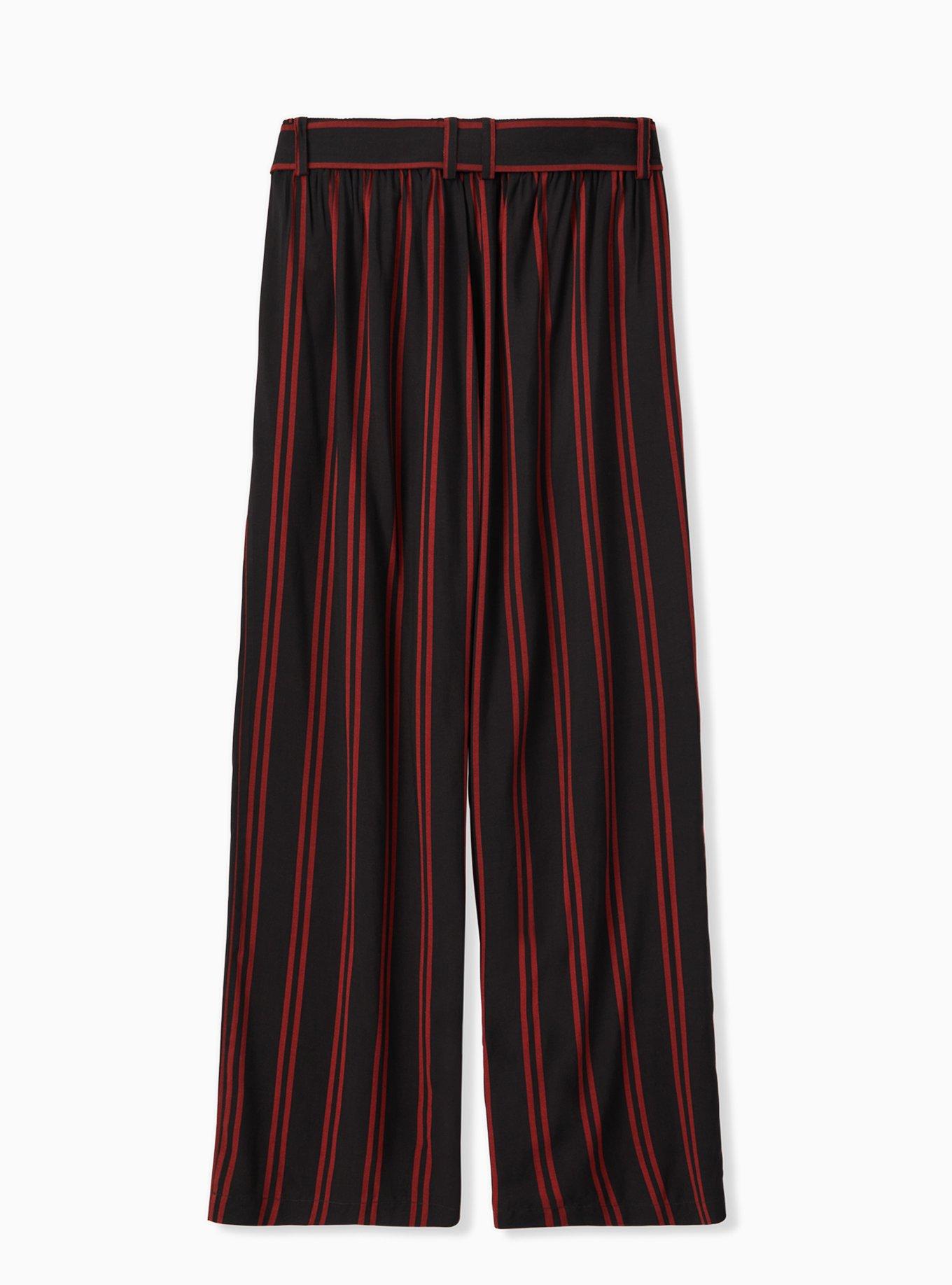 Plus Size - Pull-On Wide Leg Challis High-Rise Tie-Front Pant - Torrid