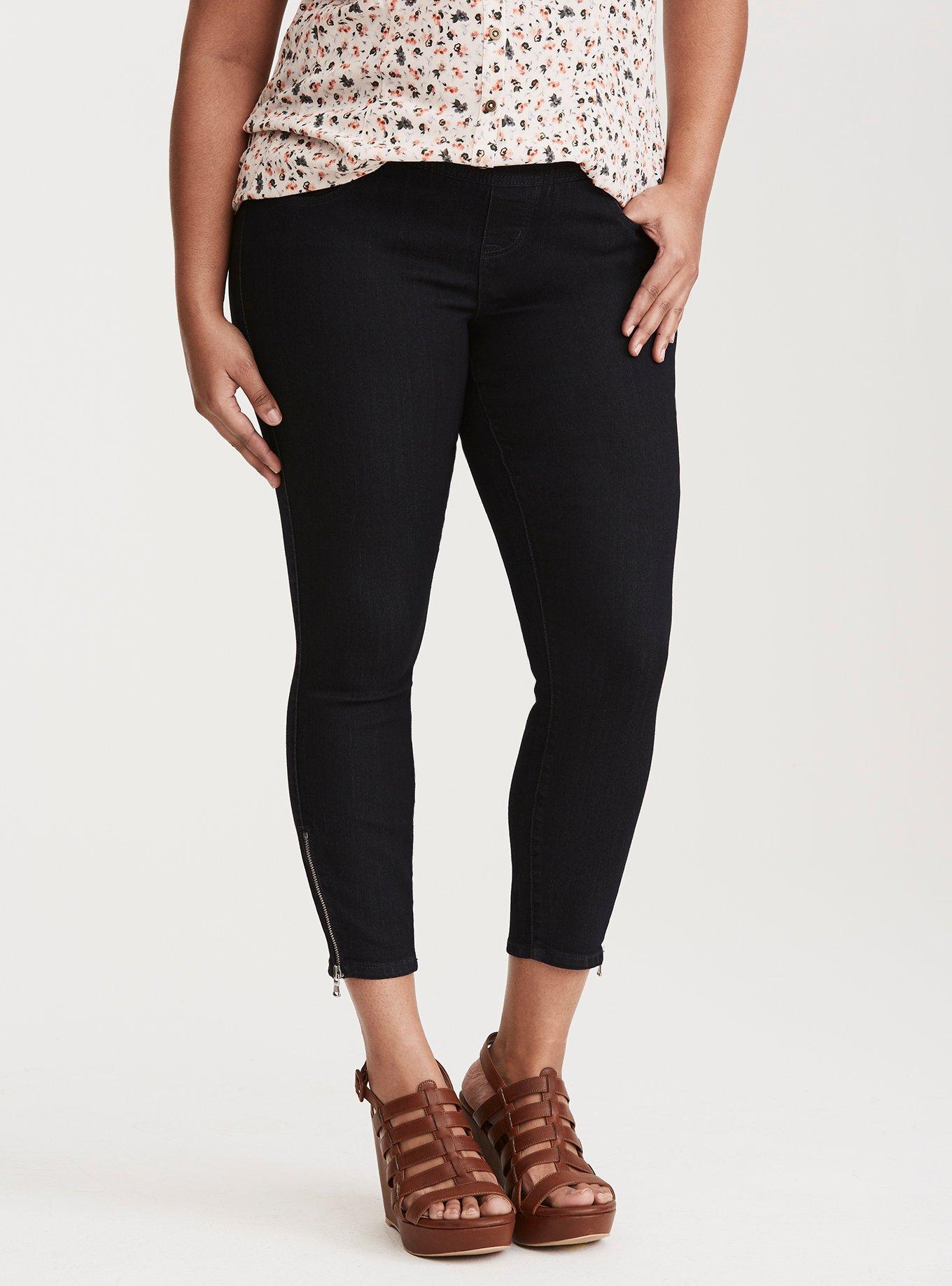Plus Size - Torrid Stiletto Zip Lean Jeans - Dark Wash - Torrid