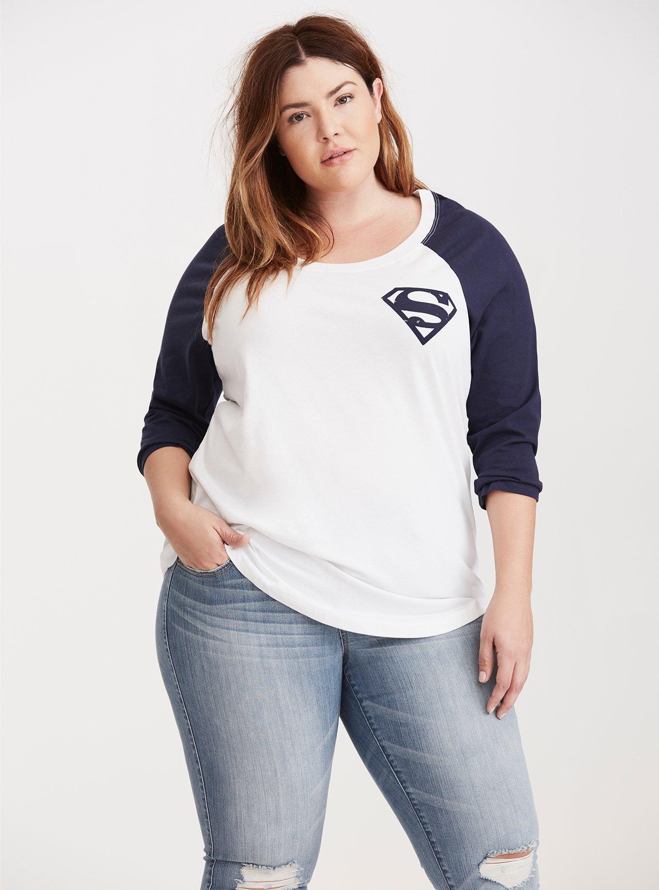 Plus Size - Superman Raglan Tee - Torrid