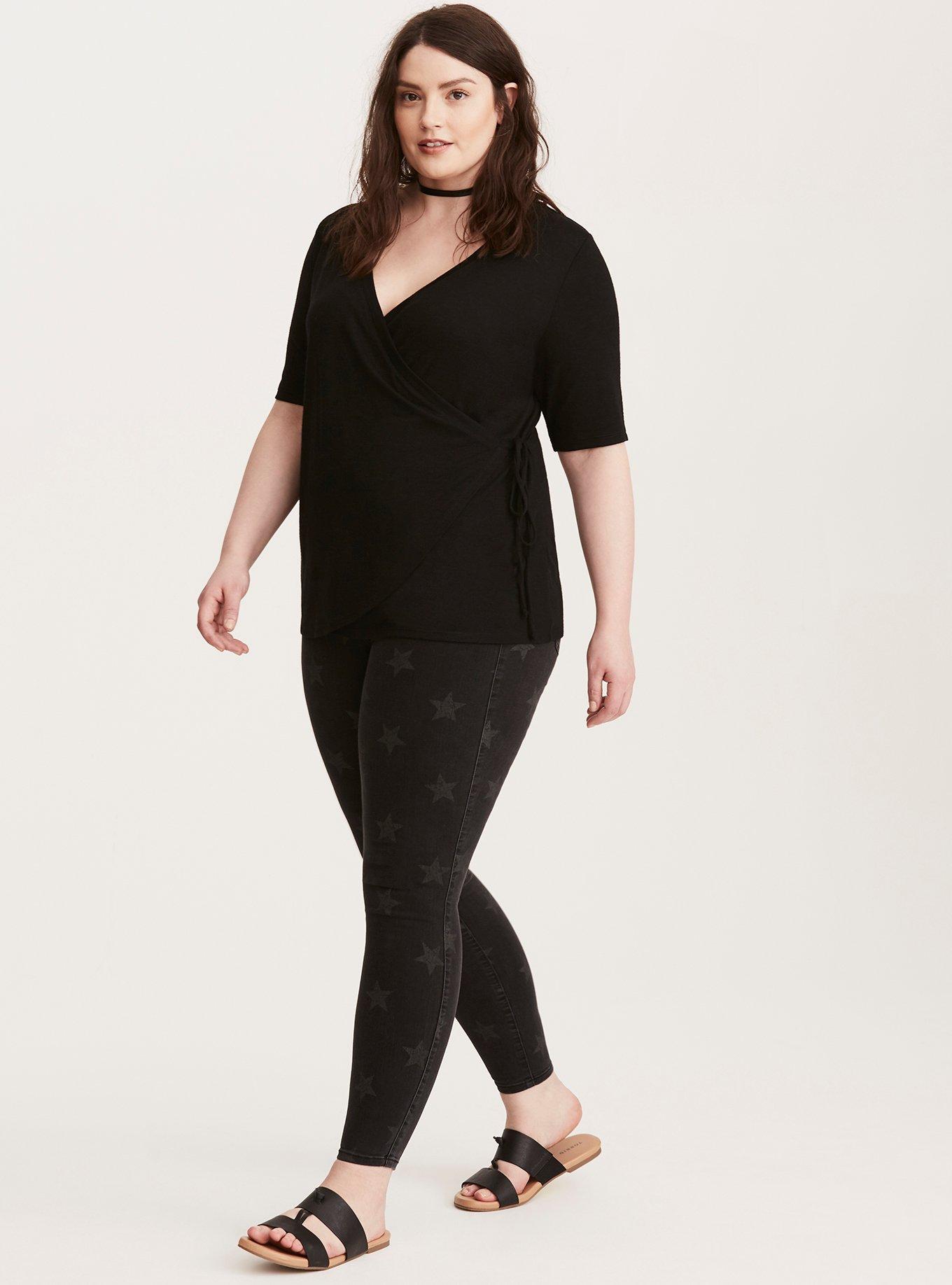 Plus Size - Wrap Front Tee - Torrid