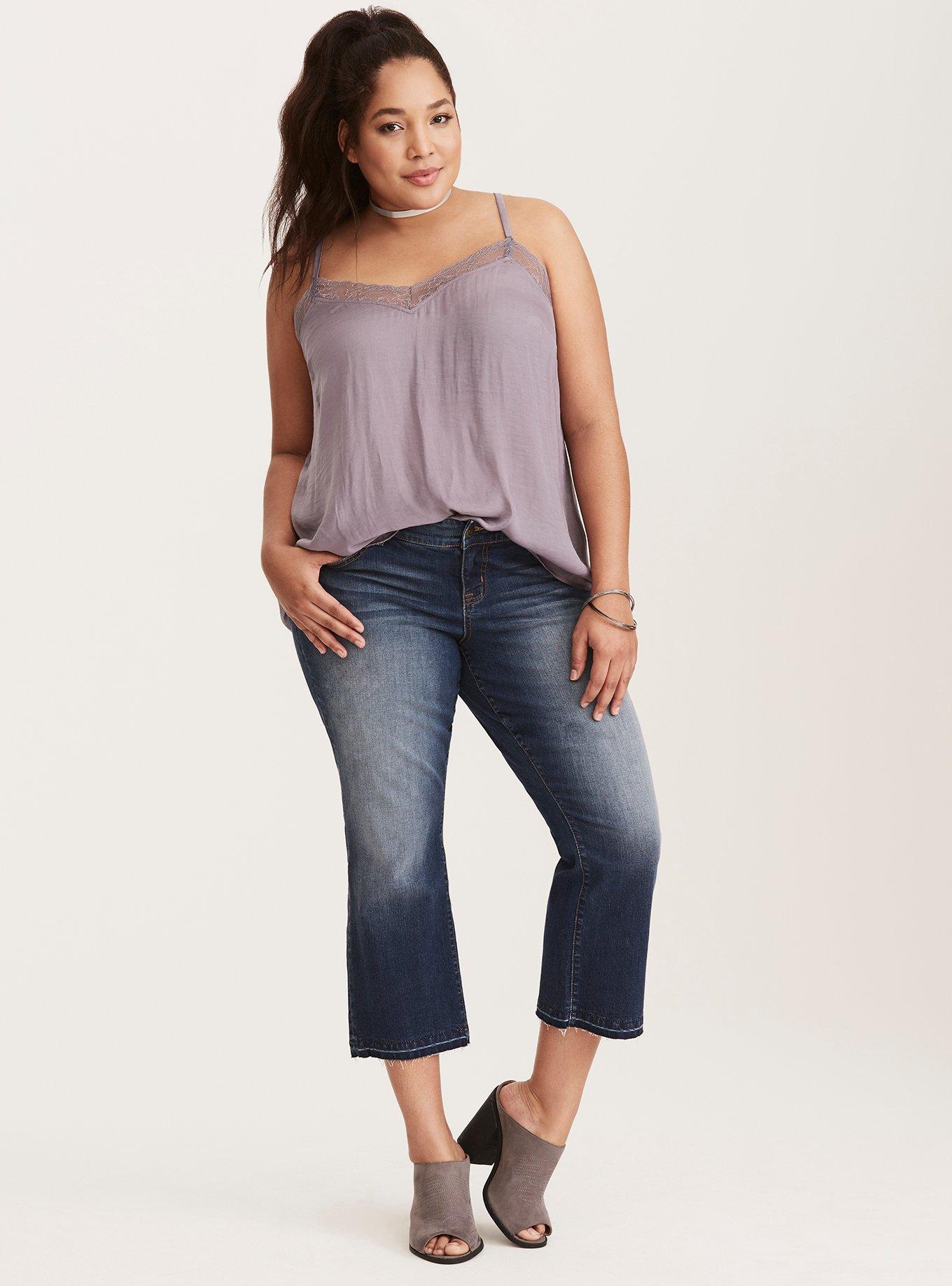Plus Size - Satin Lace Trim Cami - Torrid