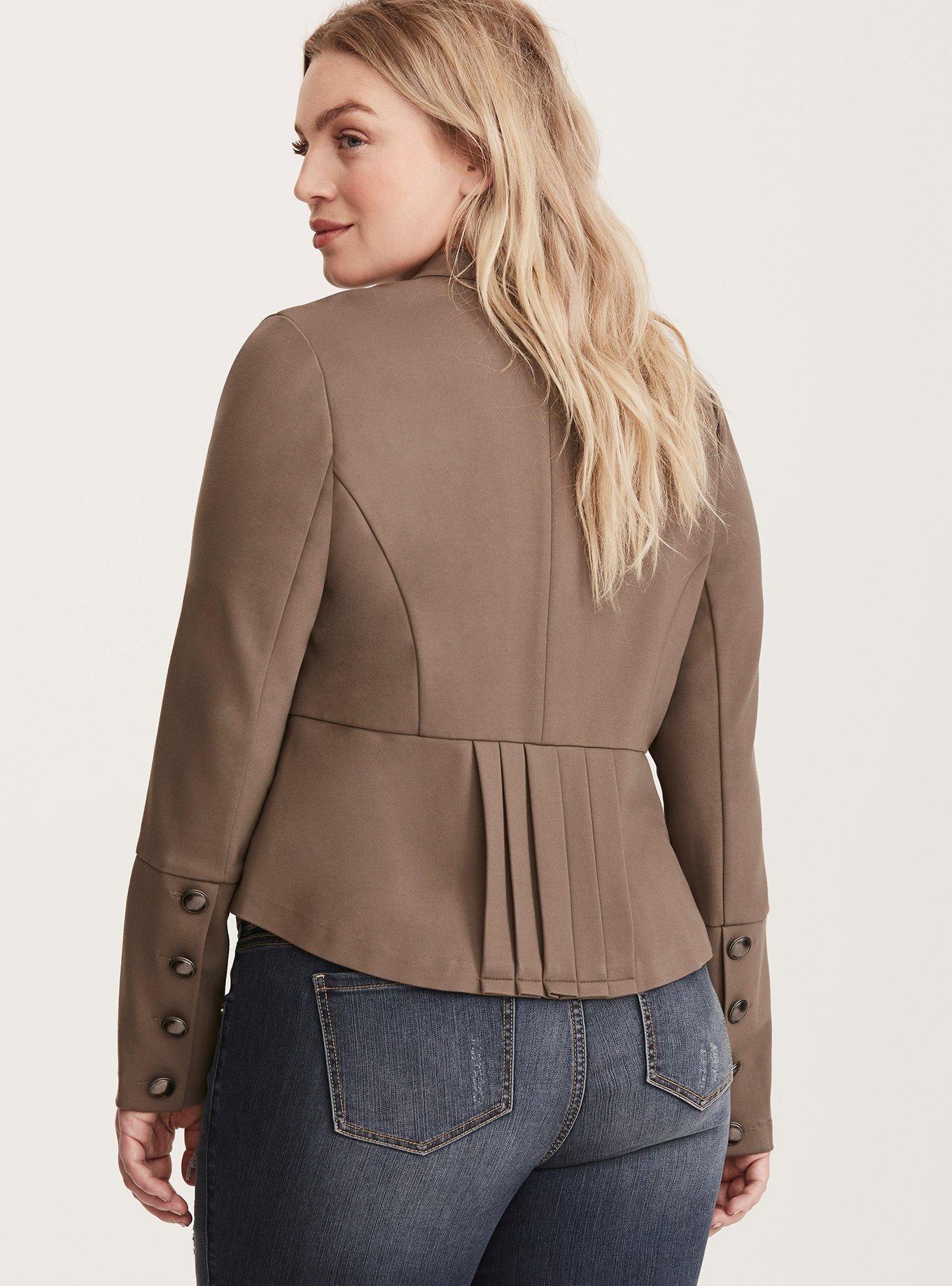 Plus Size - Ponte Military Jacket - Torrid