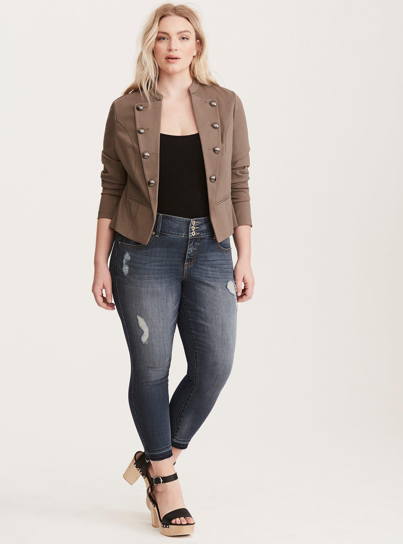 Plus Size - Ponte Military Jacket - Torrid