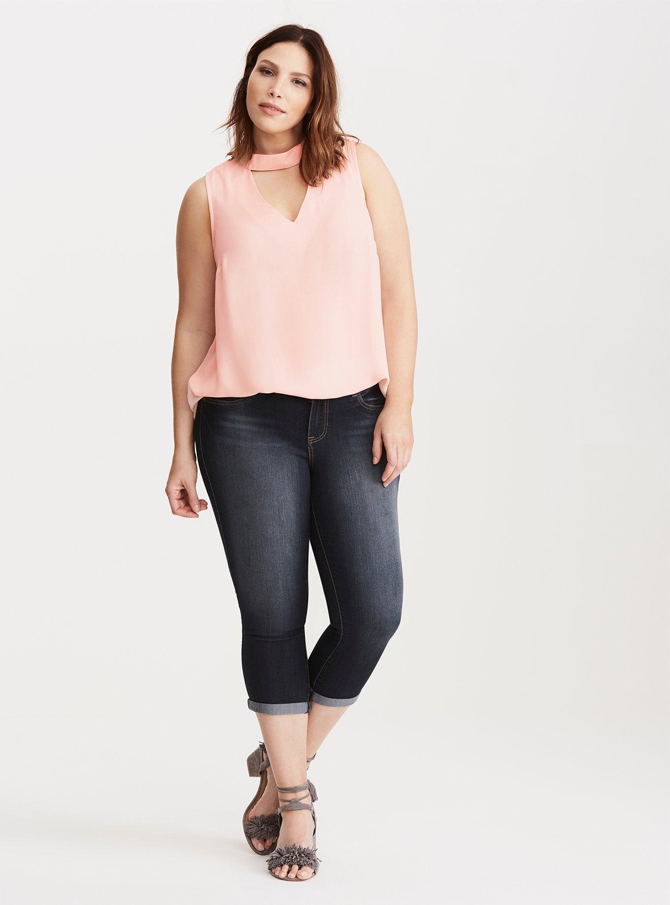 Plus Size - Mock Neck Keyhole Tank Top - Torrid