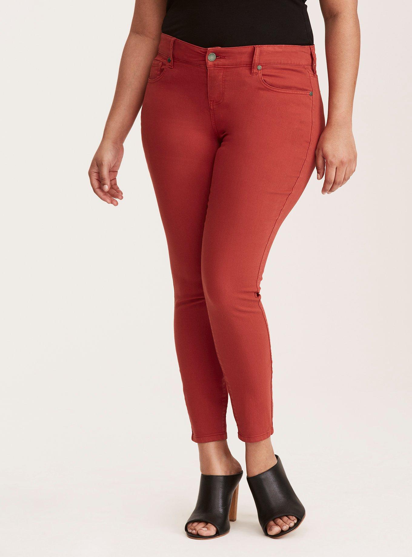 Plus Size - Ultra Skinny Jean - Red Wash - Torrid