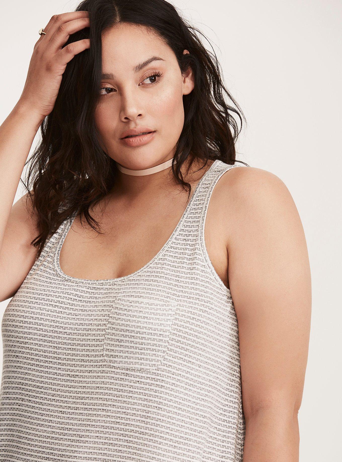 Plus Size - Textured Hacci Knit Pocket Tank Top - Torrid