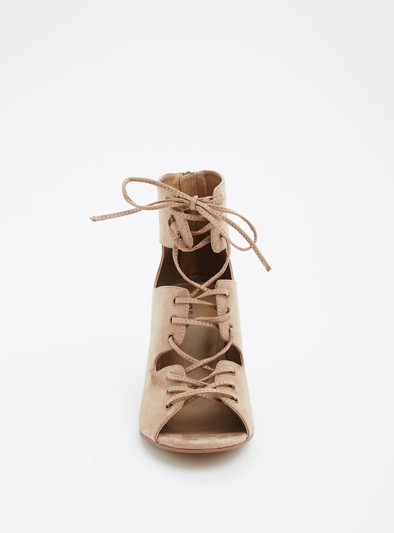 Plus Size - Lace Up Mini Wedges (Wide Width) - Torrid