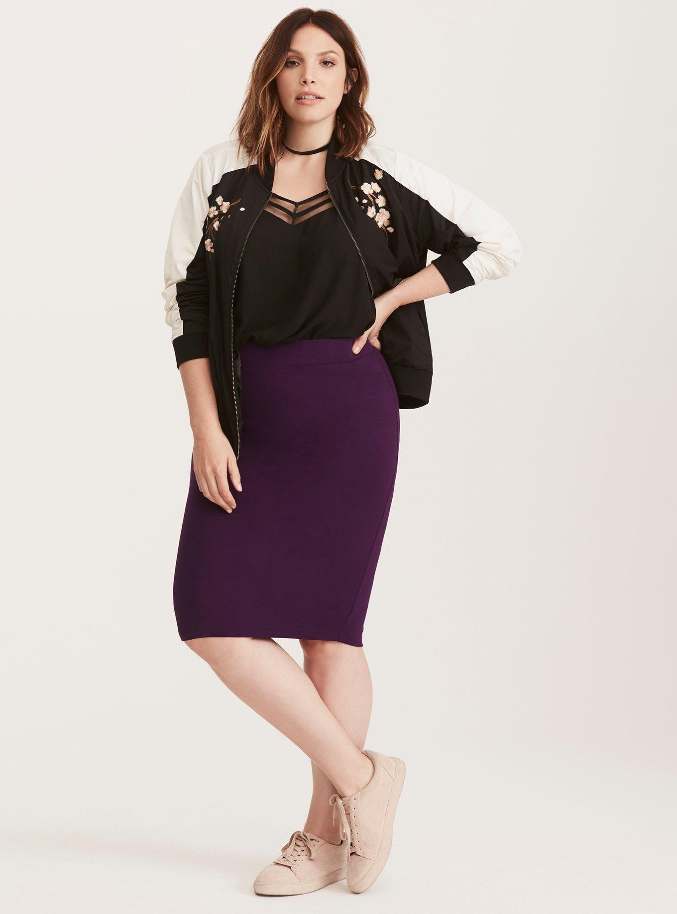 Plus Size - Ponte Pencil Skirt - Torrid