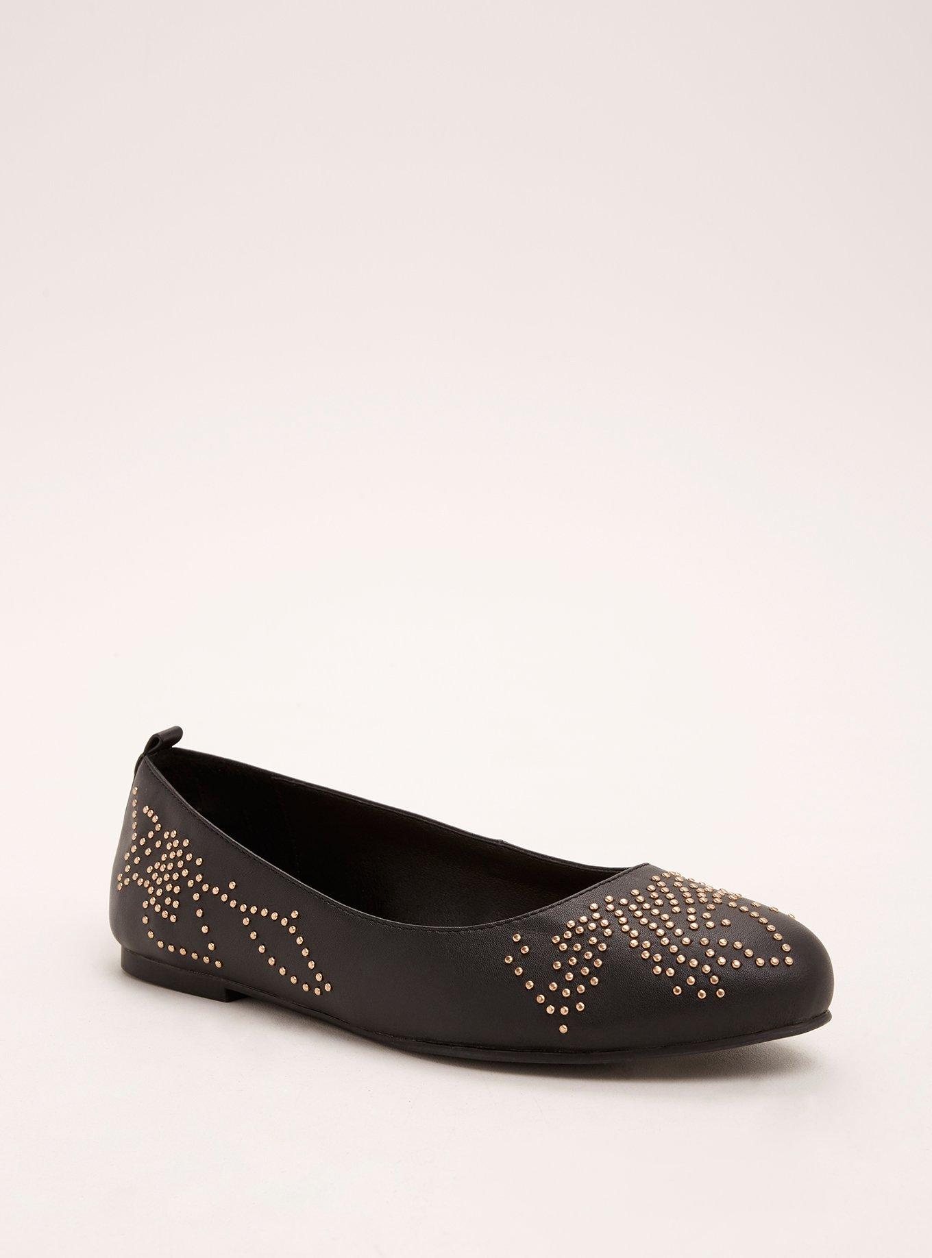 Plus Size - Studded Faux Leather Flats (Wide Width) - Torrid