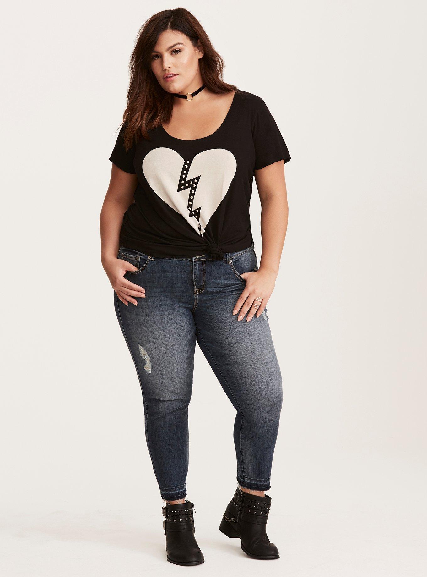 Plus Size - Studded Heart Tee - Torrid