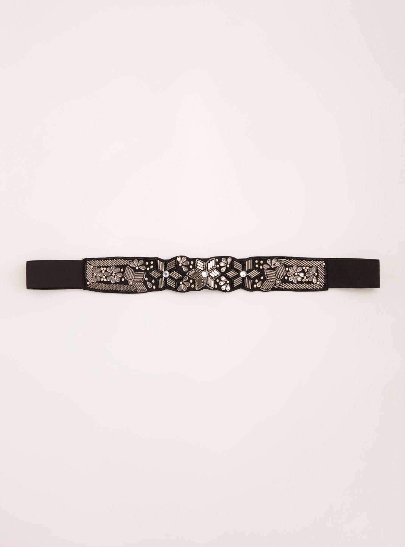 Plus Size - Multi Beaded Stretch Waist Belt - Torrid
