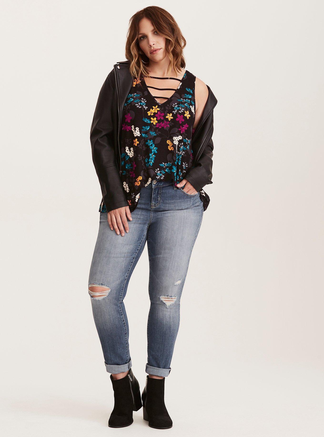 Plus Size - Super Soft Floral Print Strappy Tank Top - Torrid