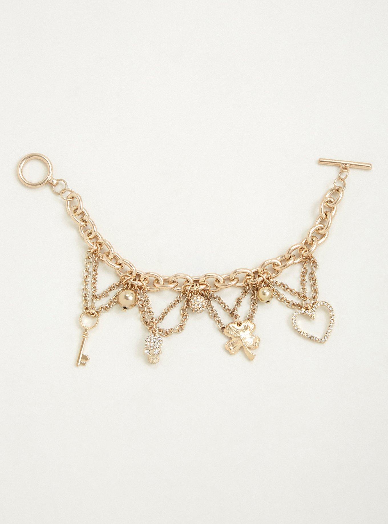 Plus Size - Chain Link Charm Bracelet - Torrid