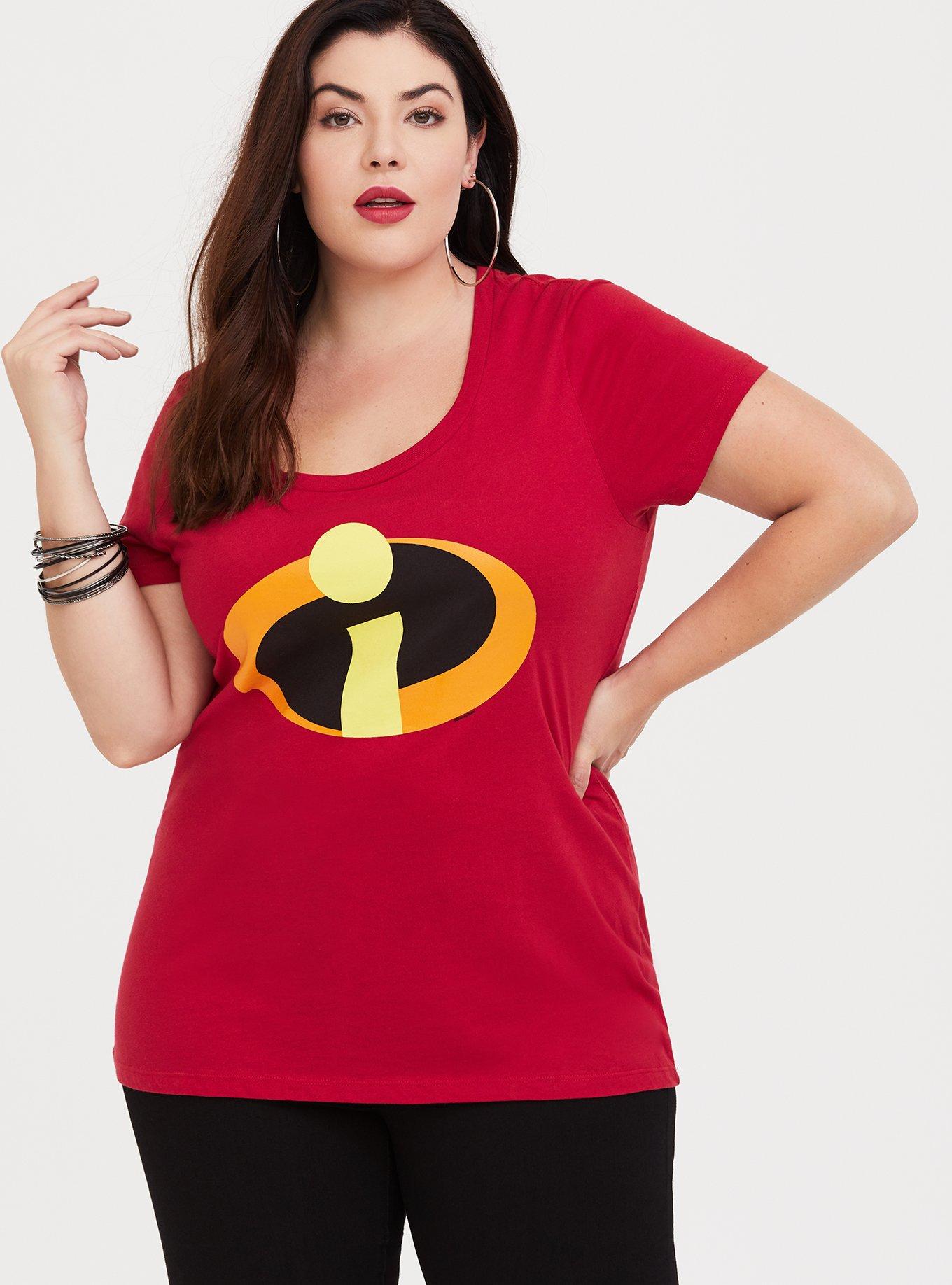 Plus Size - Incredibles Logo Red Scoop Tee - Torrid
