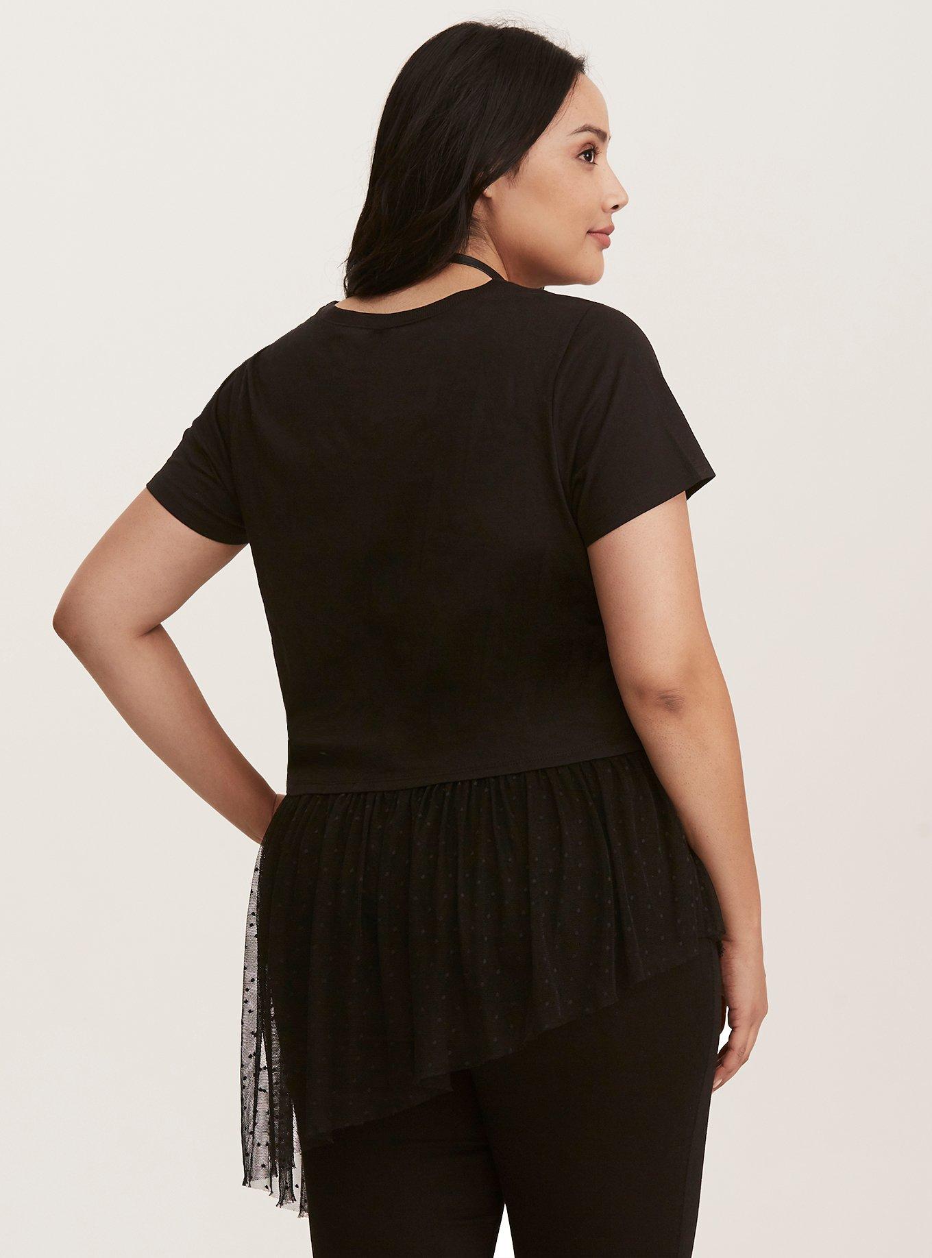 Plus Size - Torrid Insider Kiss Mesh Trim Tee - Torrid